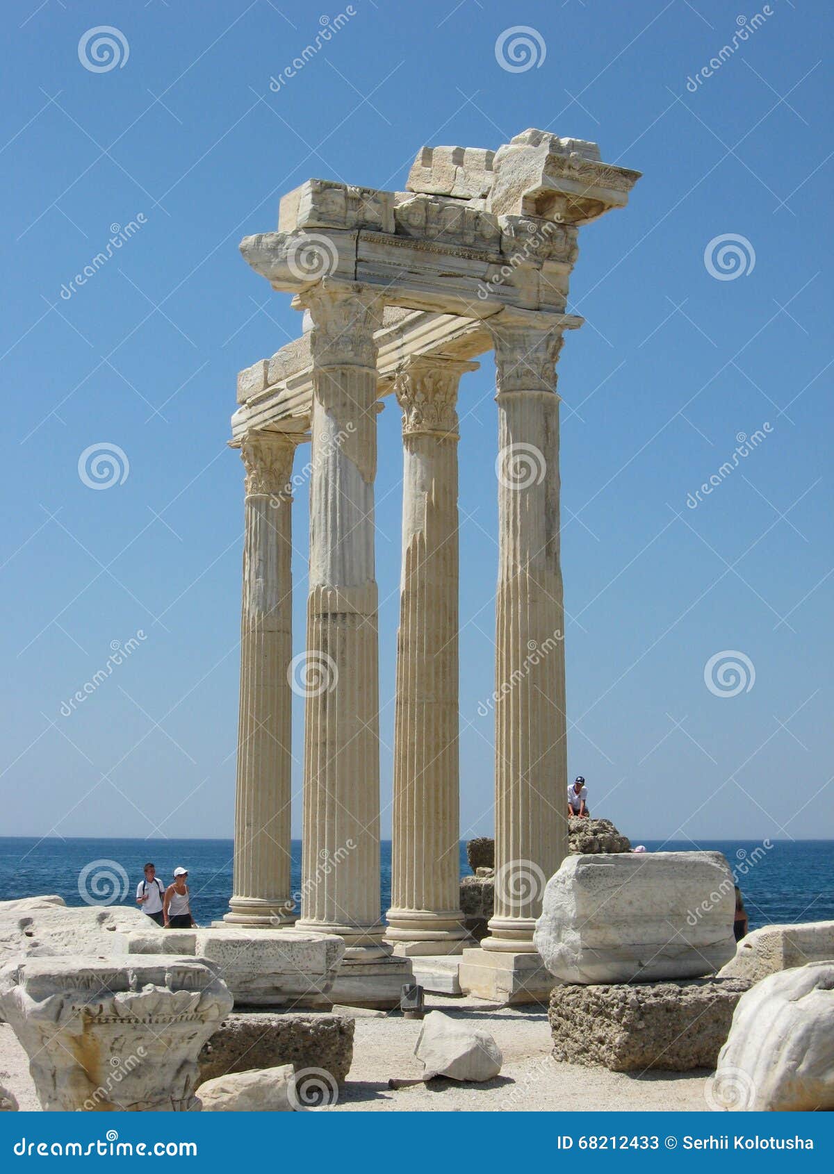 Temple of Apollo in Side, Turkey Editorial Stock Photo - Image of ...