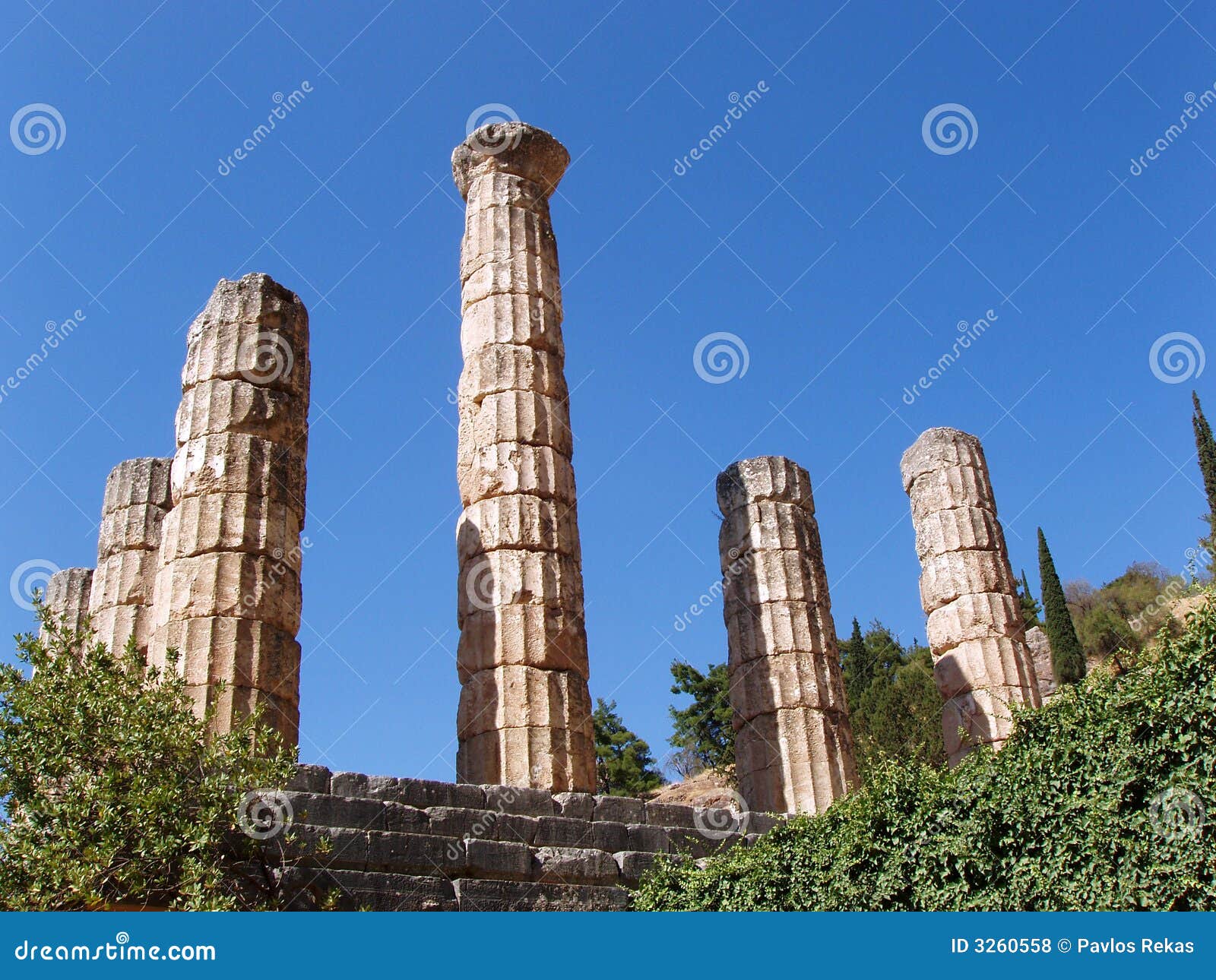 Temple of Appolo stock photo. Image of archeology, doric - 3260558