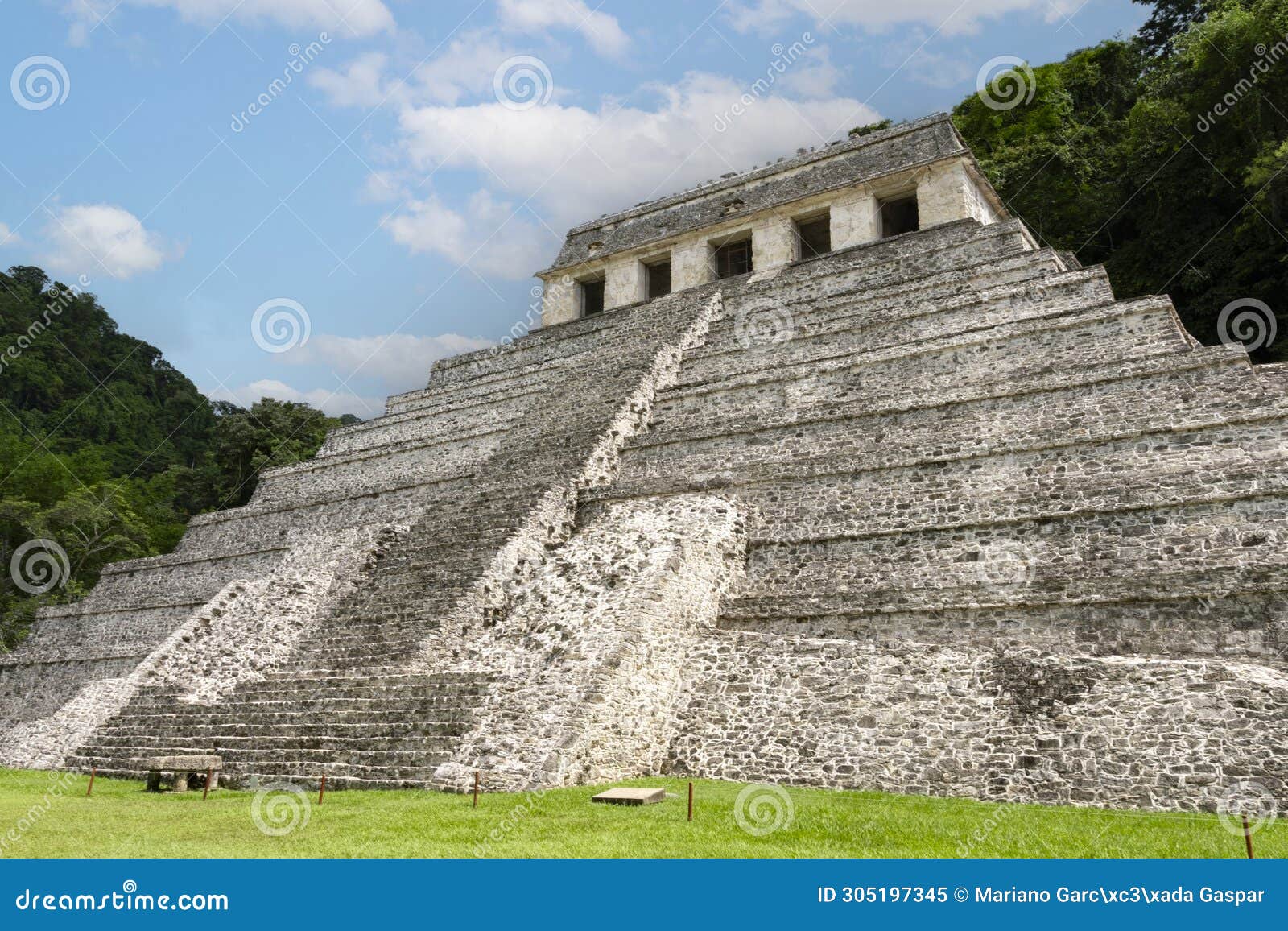A Temple from Archeological Ruins of Palenque Stock Image - Image of ...