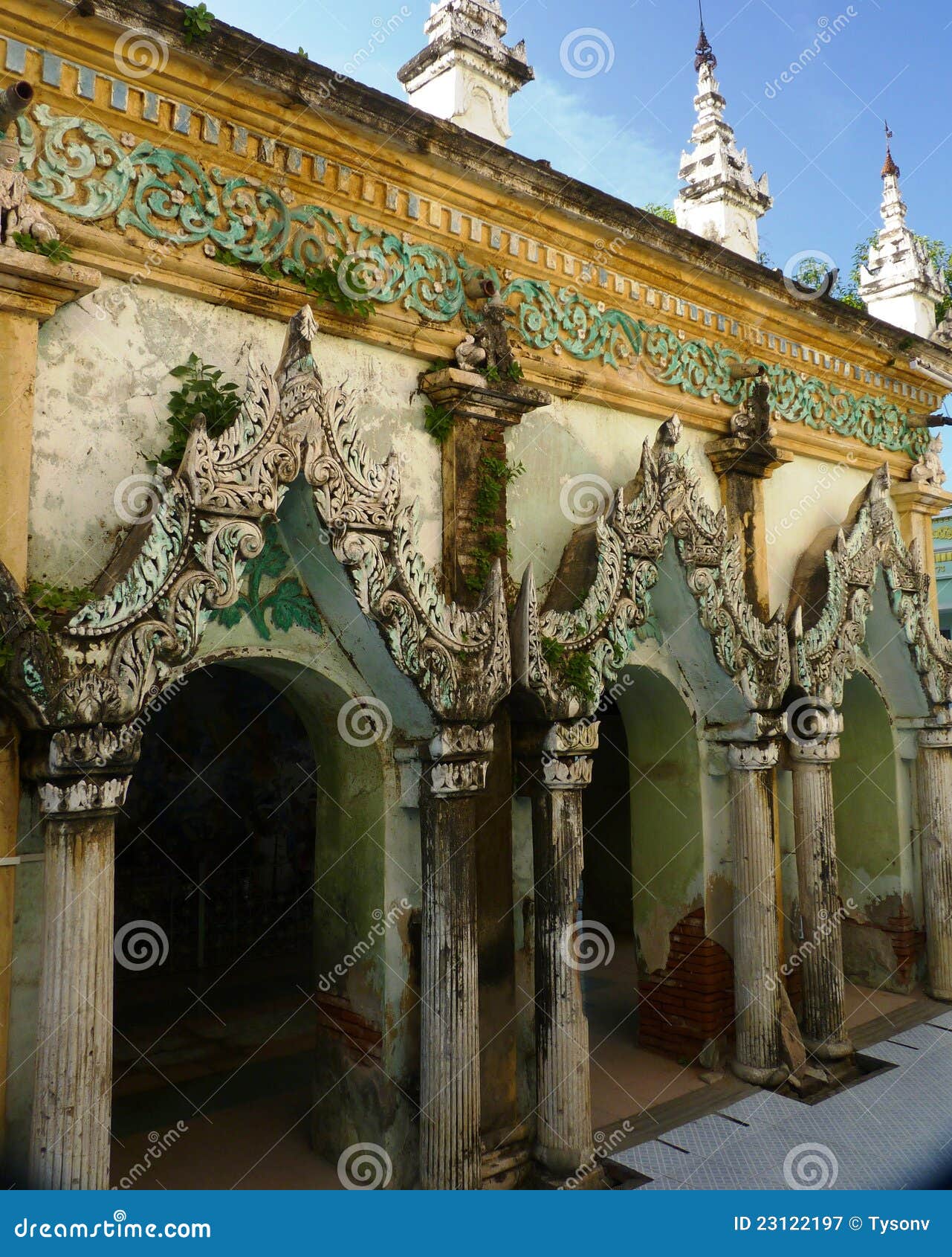 Temple Architecture in Myanmar (Burma) Stock Image - Image of buddhist ...