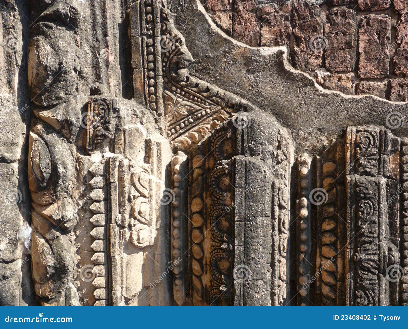 Temple Architecture and Stone Work in Myanmar (Burma) Stock Photo ...