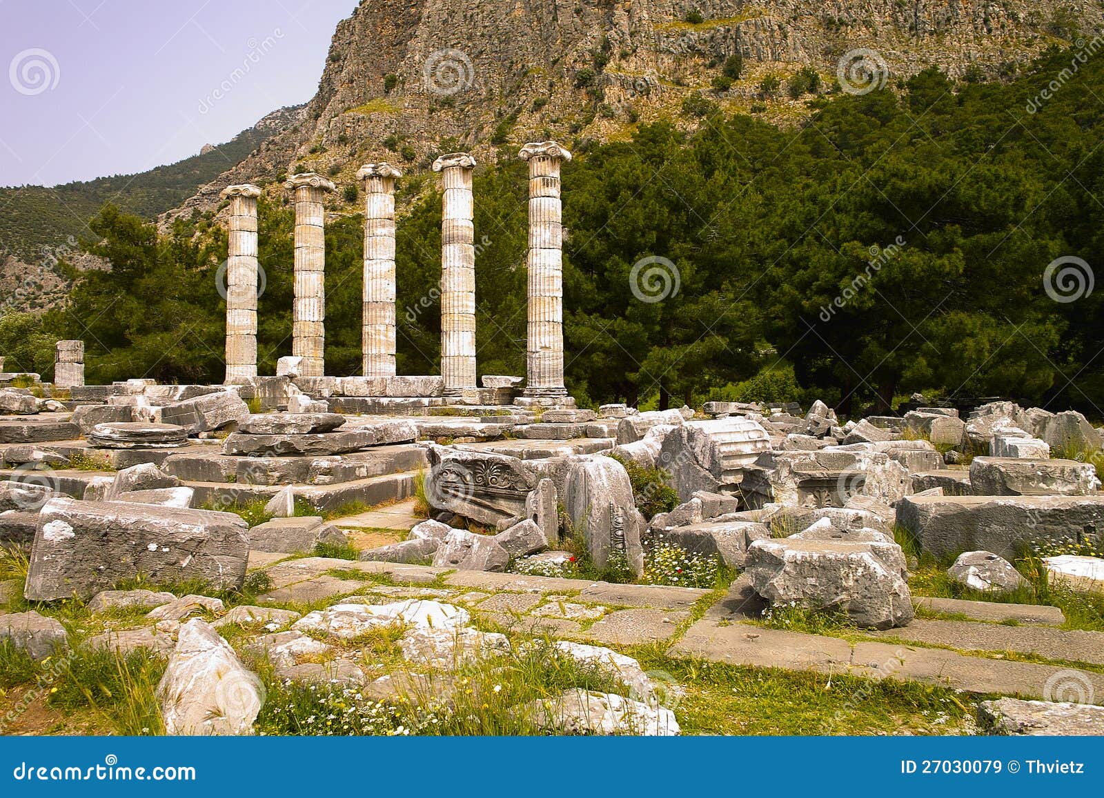 Temple of Athena stock image. Image of ionian, museum - 27030079