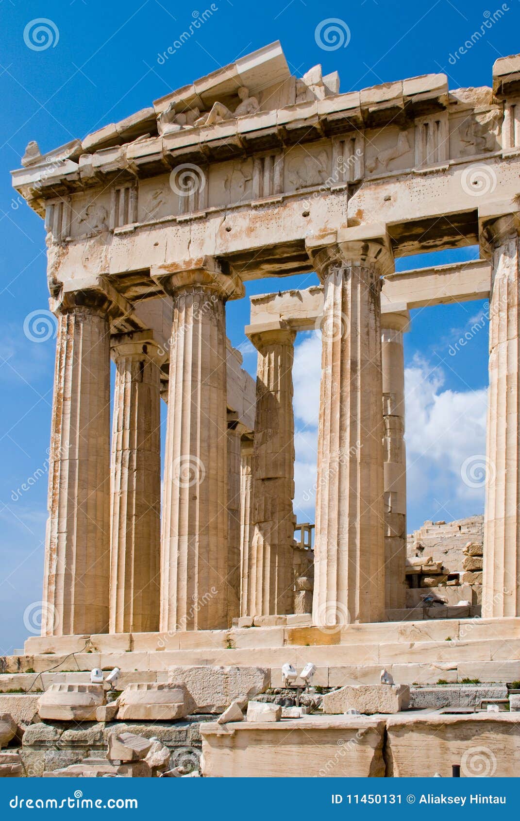 The Temple of Athena at the Acropolis Stock Image - Image of background ...