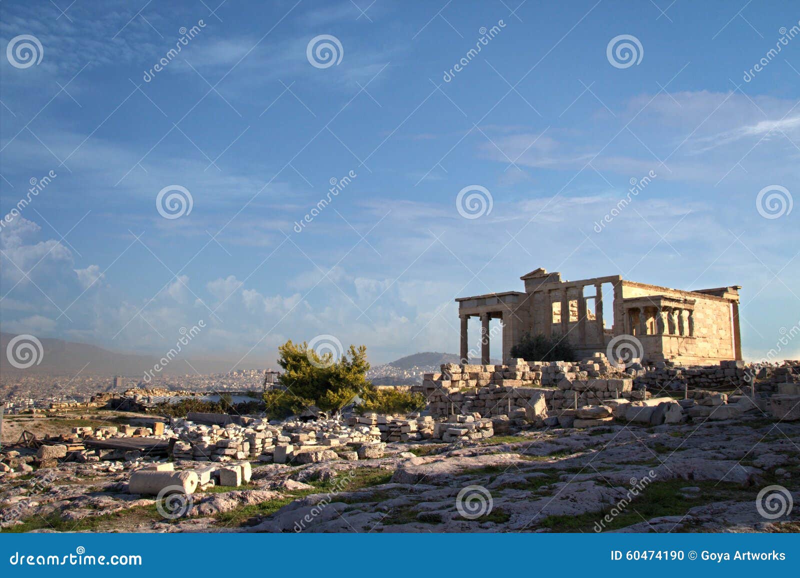 Temple of Athena stock photo. Image of mirror, flower - 60474190