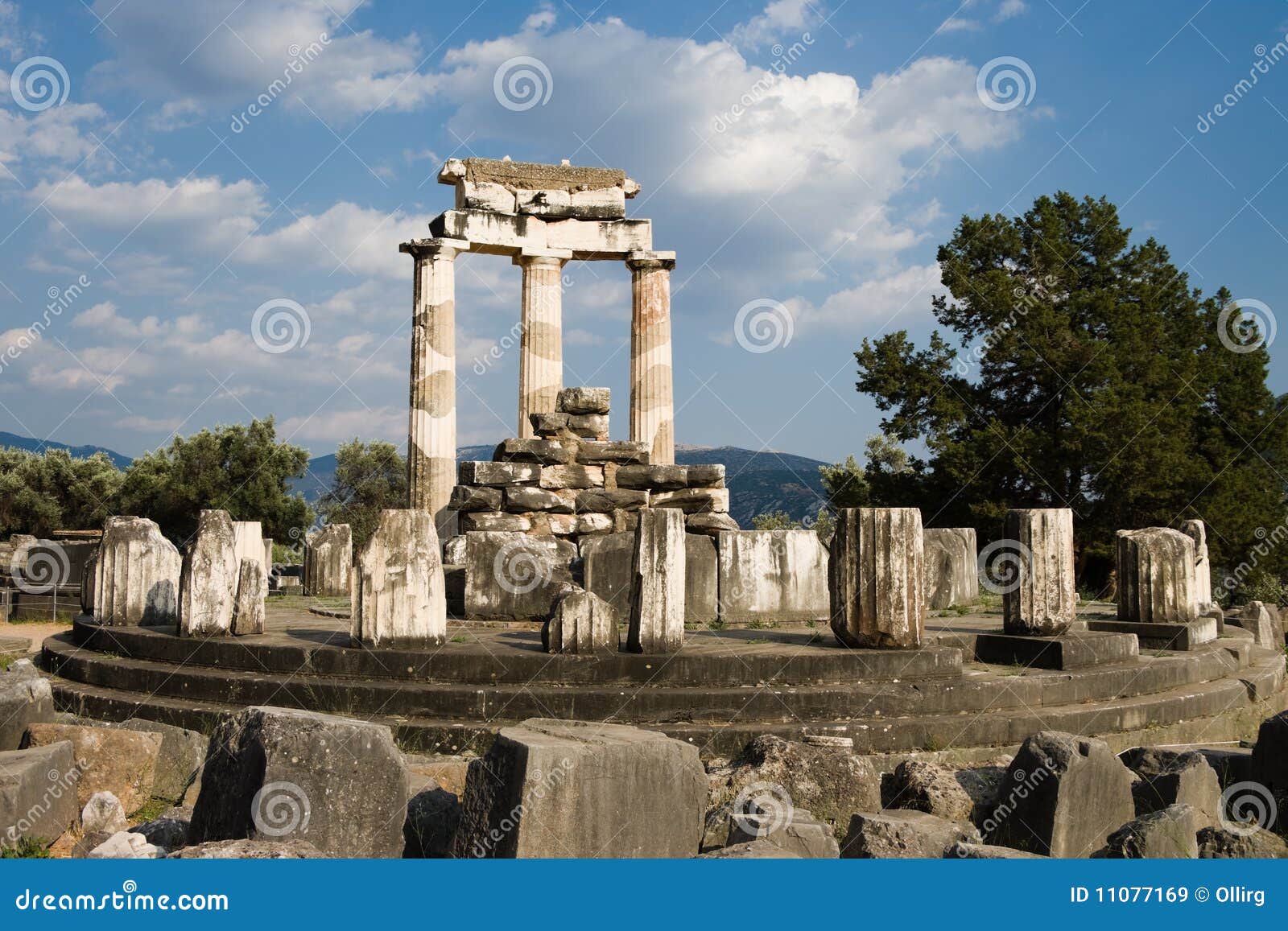 Temple of Athena in Delphi stock image. Image of greek - 11077169