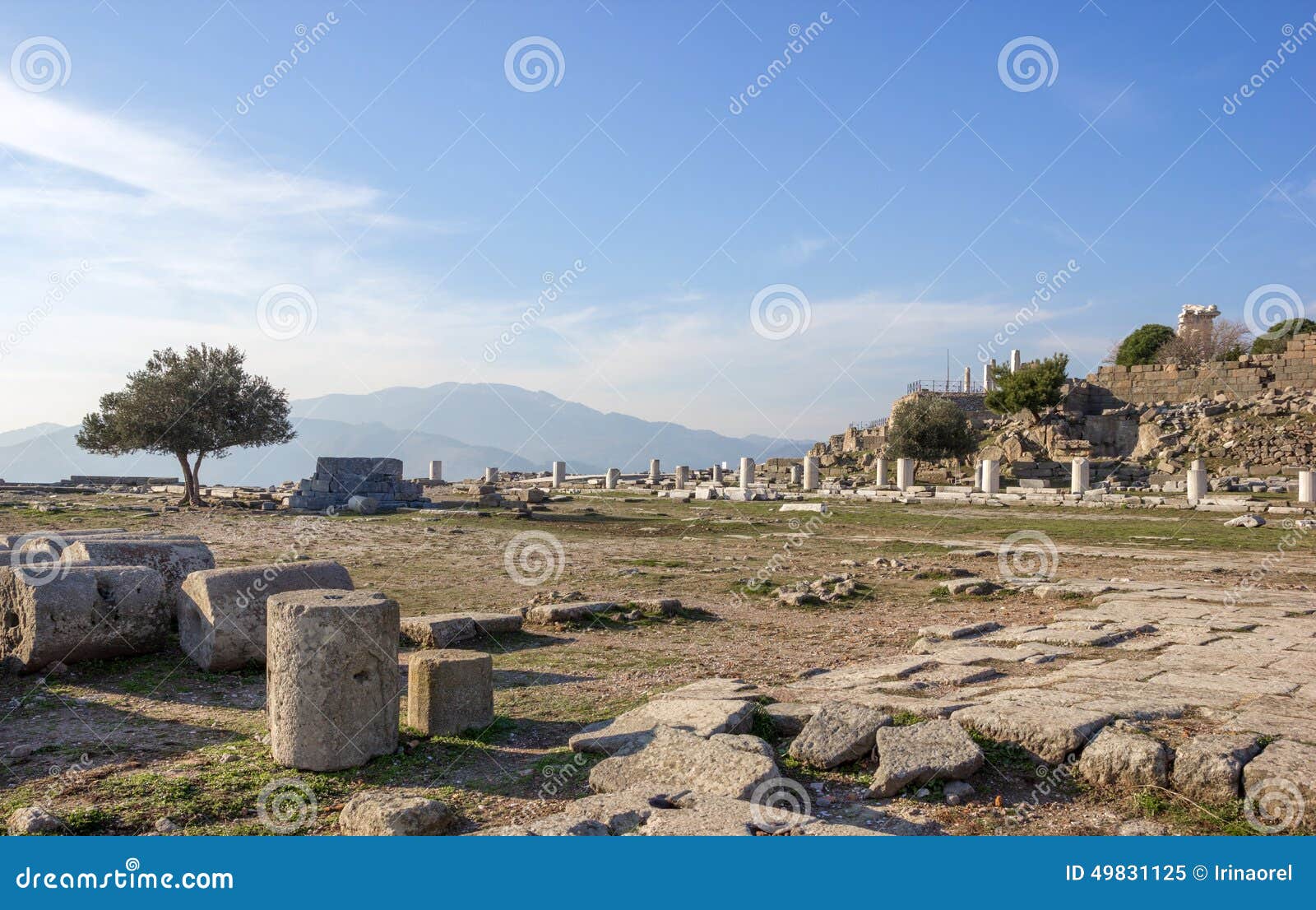 Temple of Athena view stock image. Image of greek, miziya - 49831125