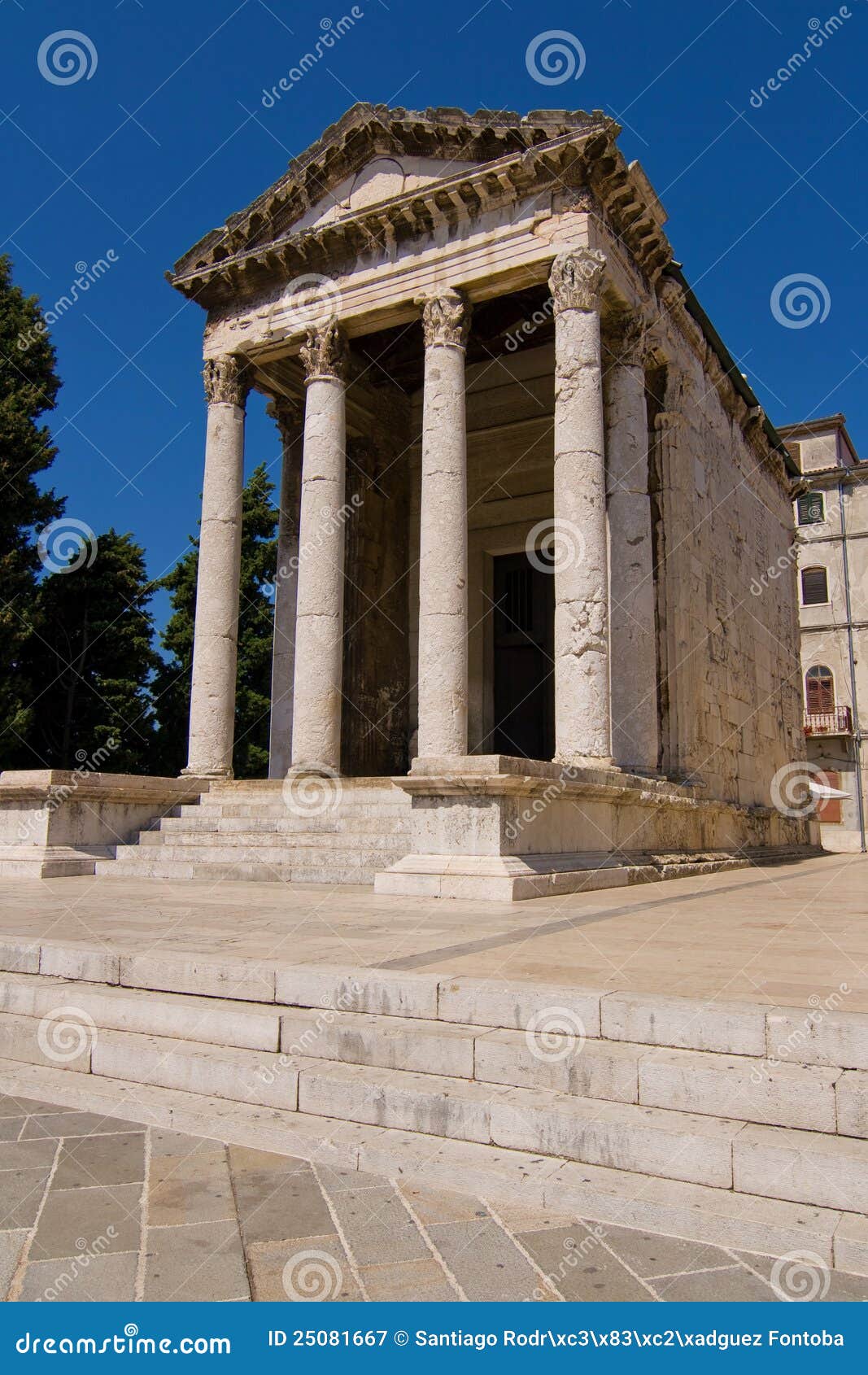 Temple of Augustus stock image. Image of town, heritage - 25081667