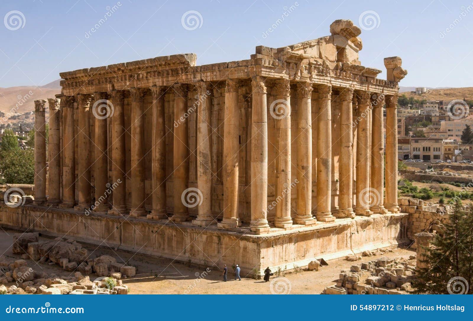 Temple of Bacchus in Baalbek (Lebanon) Stock Photo - Image of romans ...