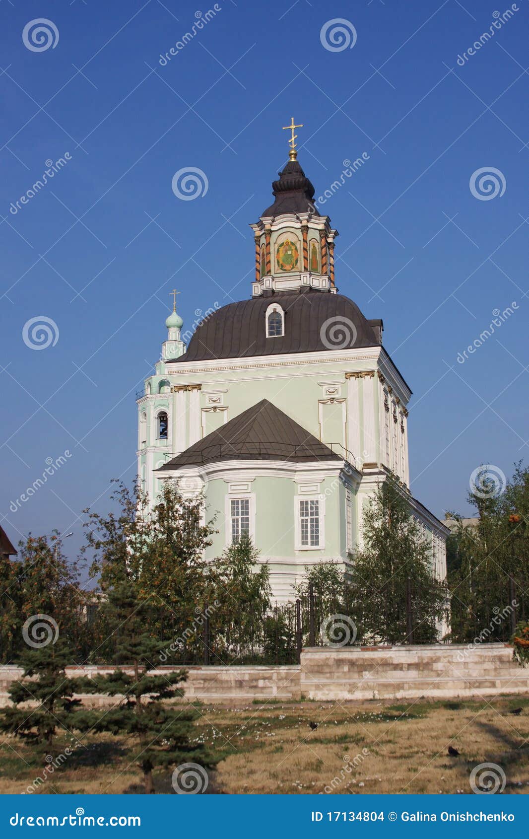 Temple on a Background Blue Sky, City Tula Stock Photo - Image of blue ...