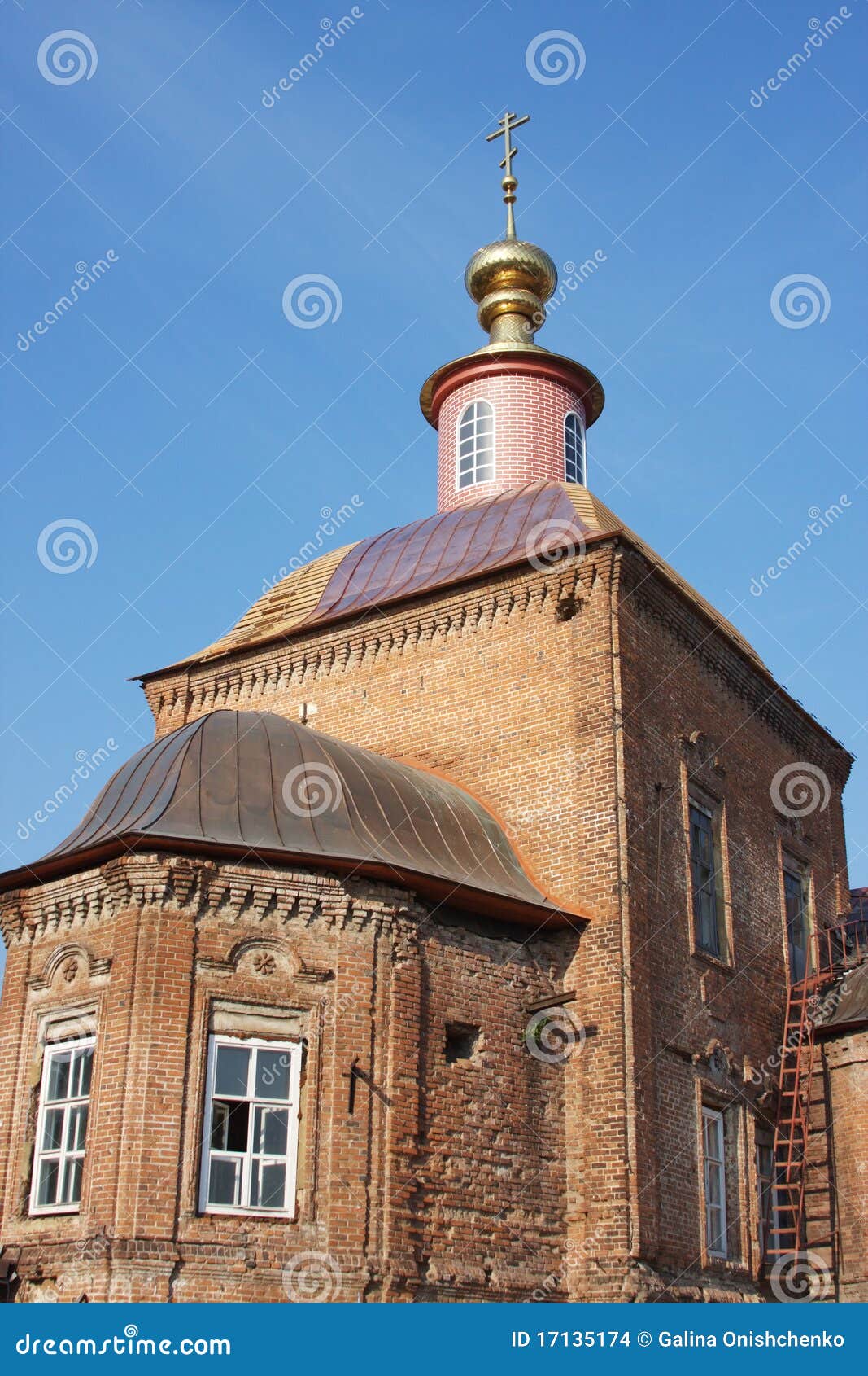 Temple on a Background Blue Sky, City Tula Stock Photo - Image of ...