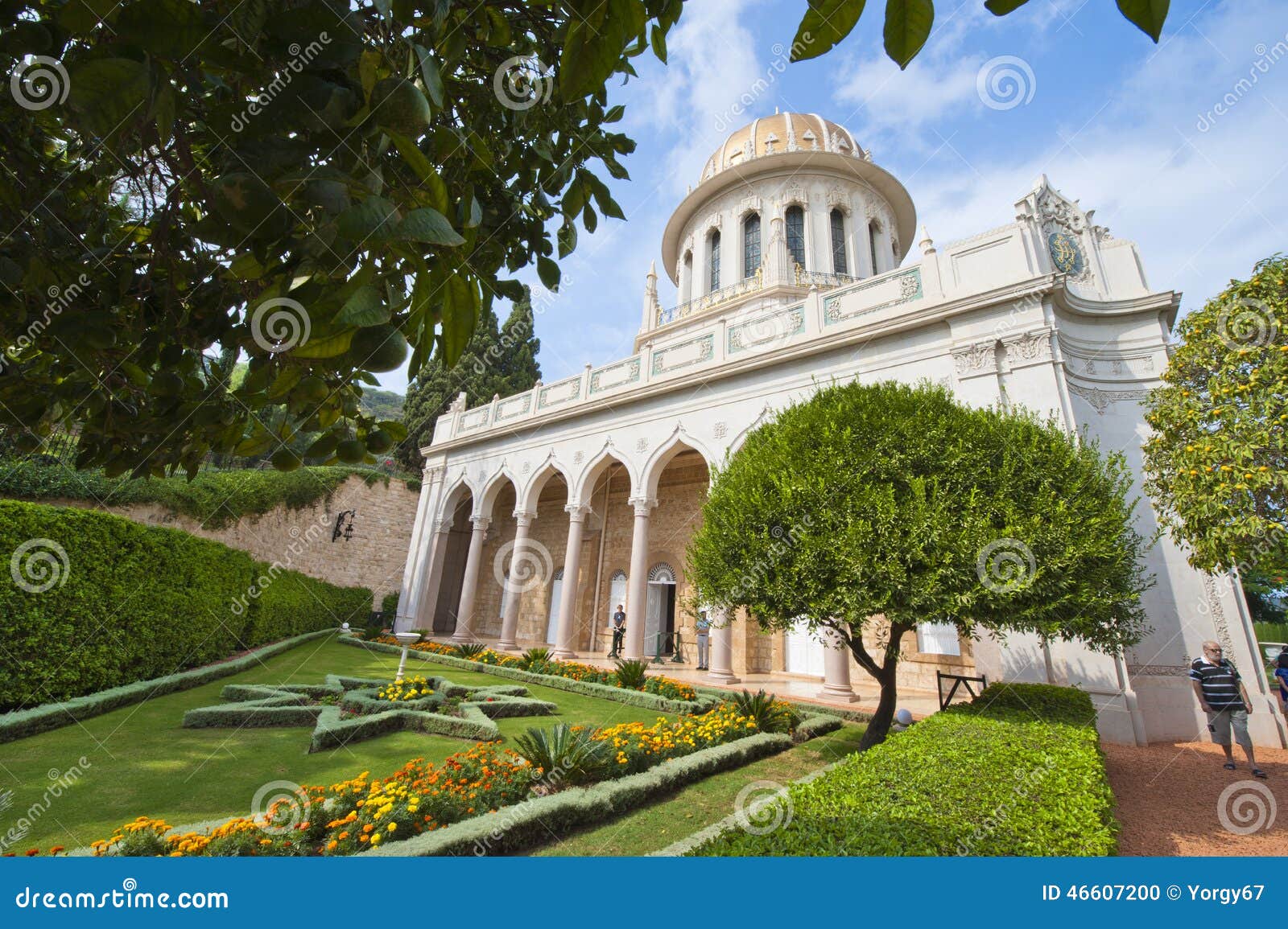 The Temple in Baha I Gardens Editorial Image - Image of faith, palm ...