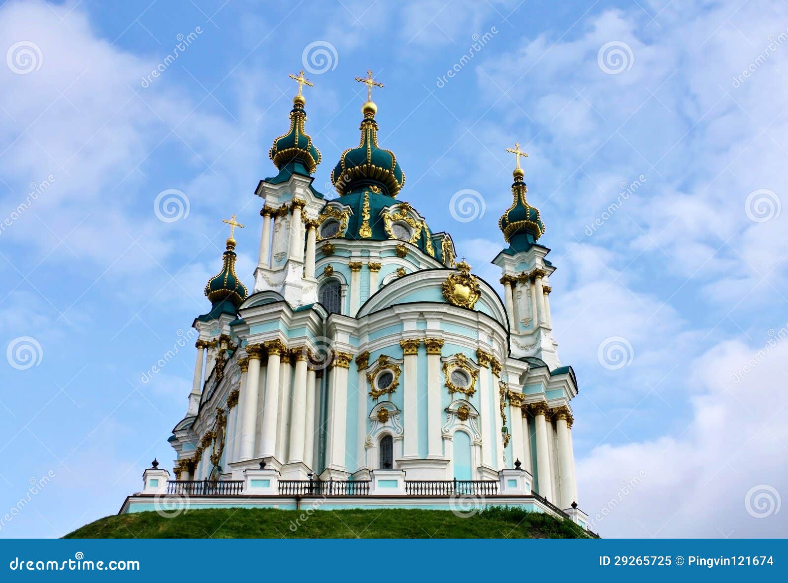 Temple of the Baroque Style Stock Image - Image of fivedomed, monastery ...