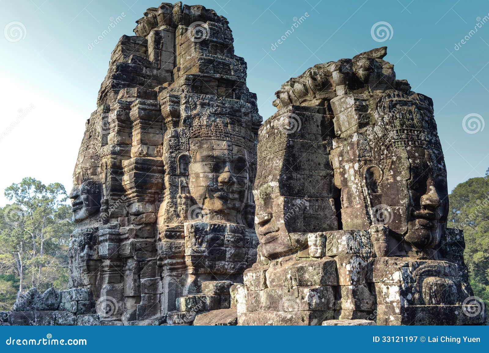 Temple of Bayon stock image. Image of monument, carving - 33121197