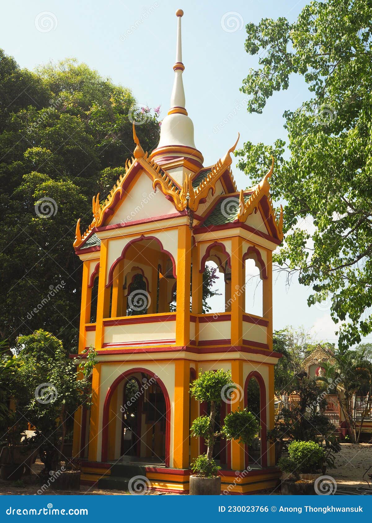 Temple Bell Tower in Thailand. Stock Photo - Image of shrine, buddha ...