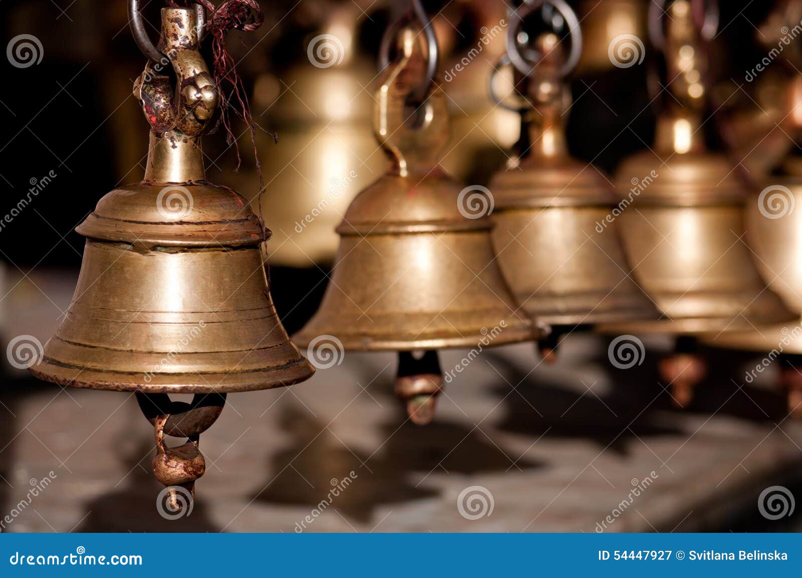 Temple bells stock image. Image of nepal, buddhism, church - 54447927