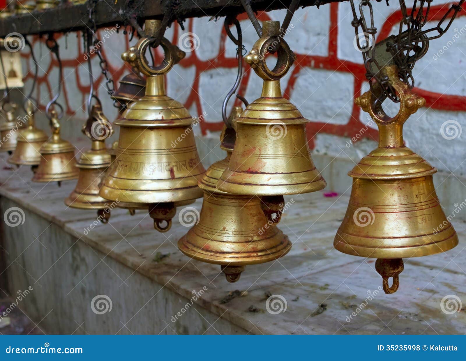 Temple bells, nepal stock photo. Image of ornate, indian - 35235998