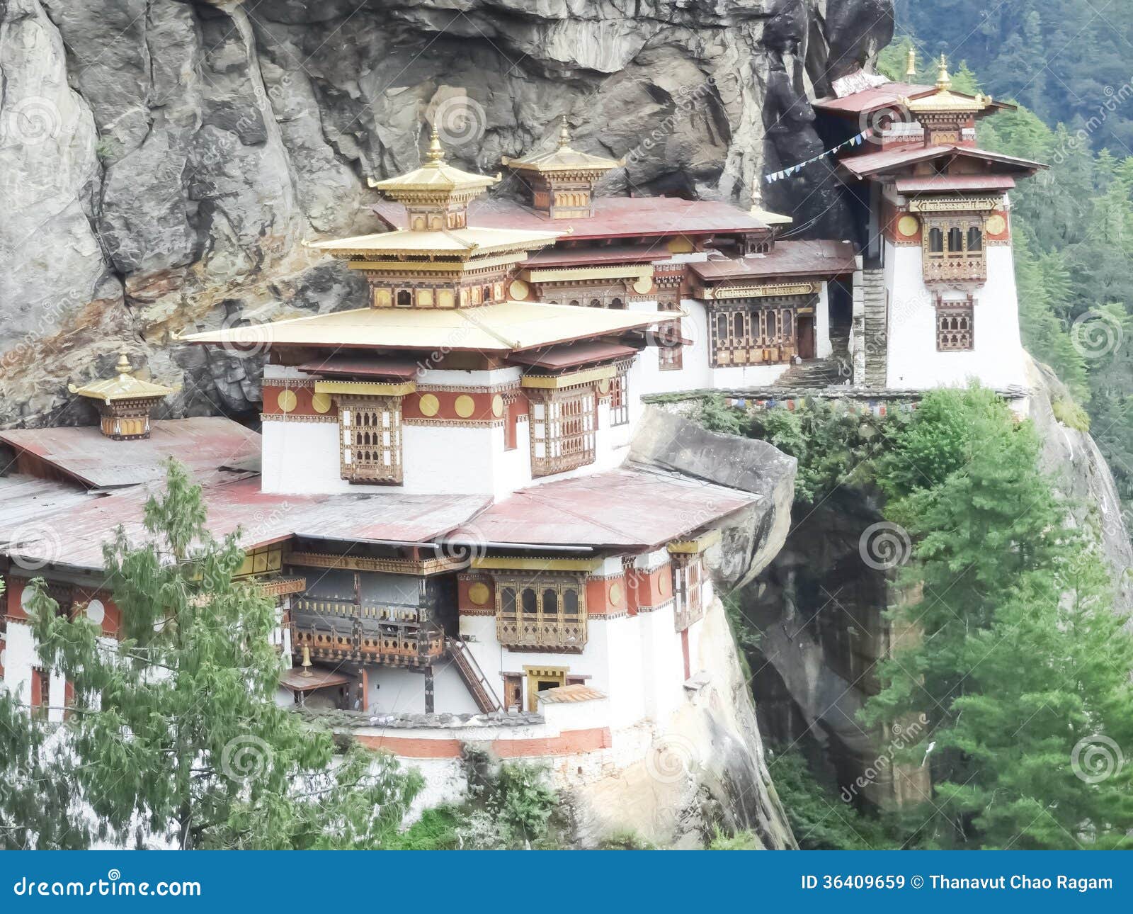 Temple in Bhutan stock image. Image of asian, nature - 36409659