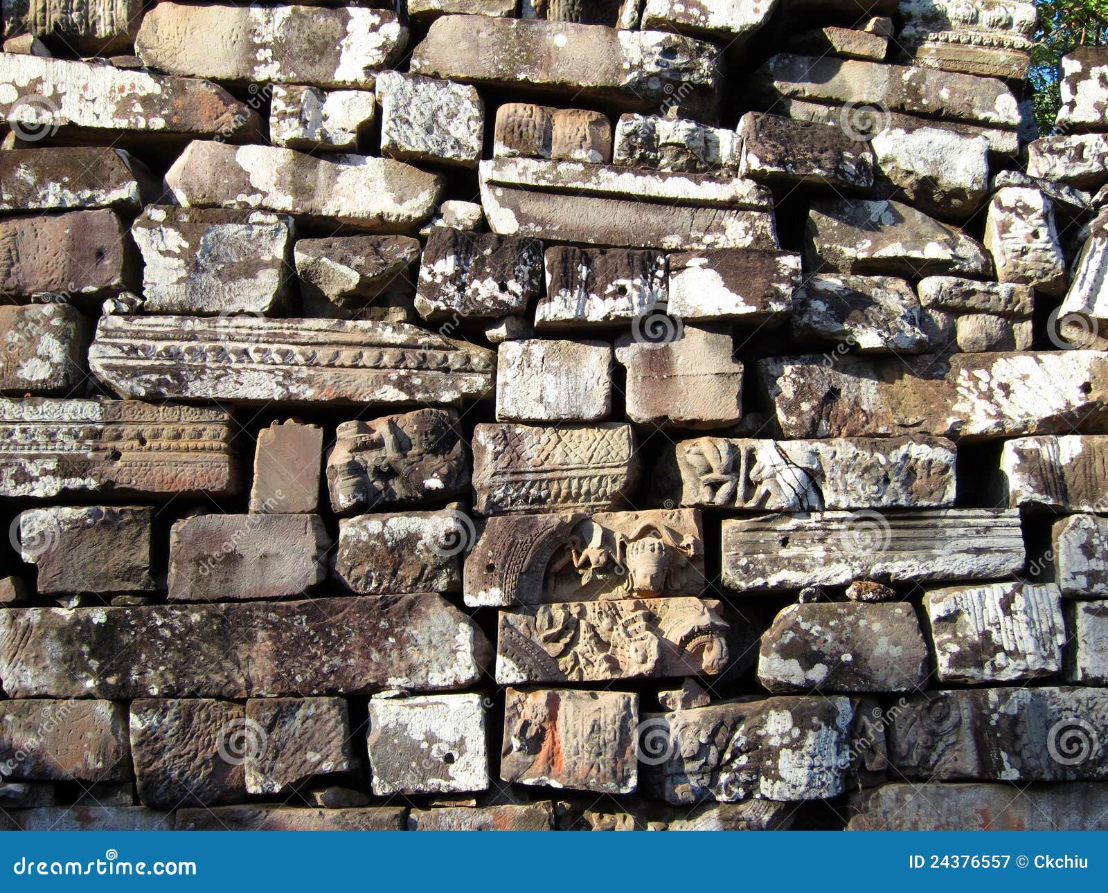 Temple Bricks And Stones, Angkor Royalty Free Stock Photography - Image ...