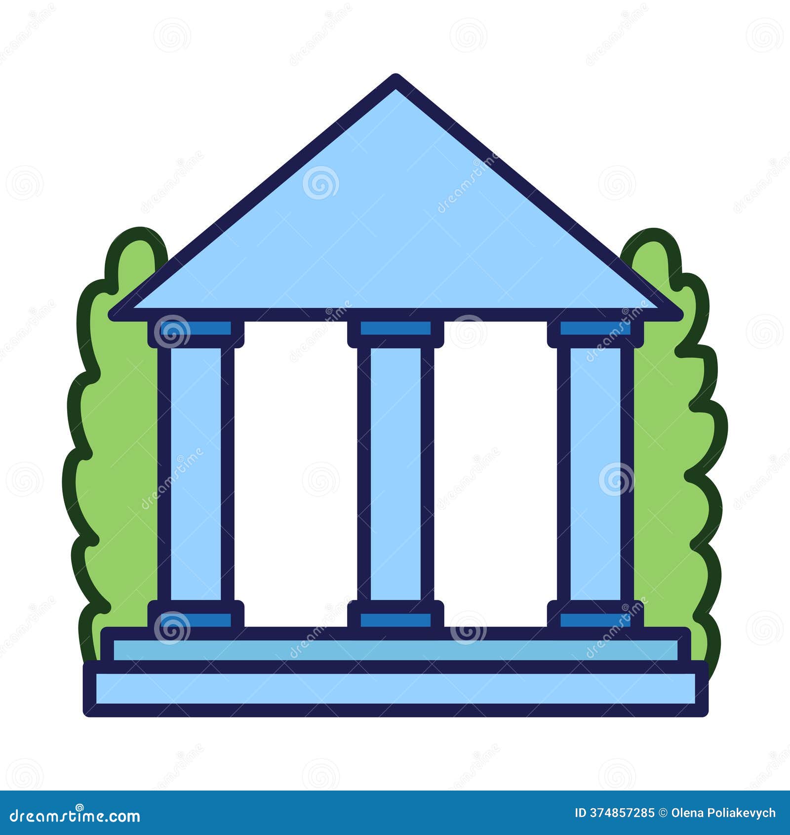 Blue Column Chart Vector, Diagram And Infographic Elements Design In ...