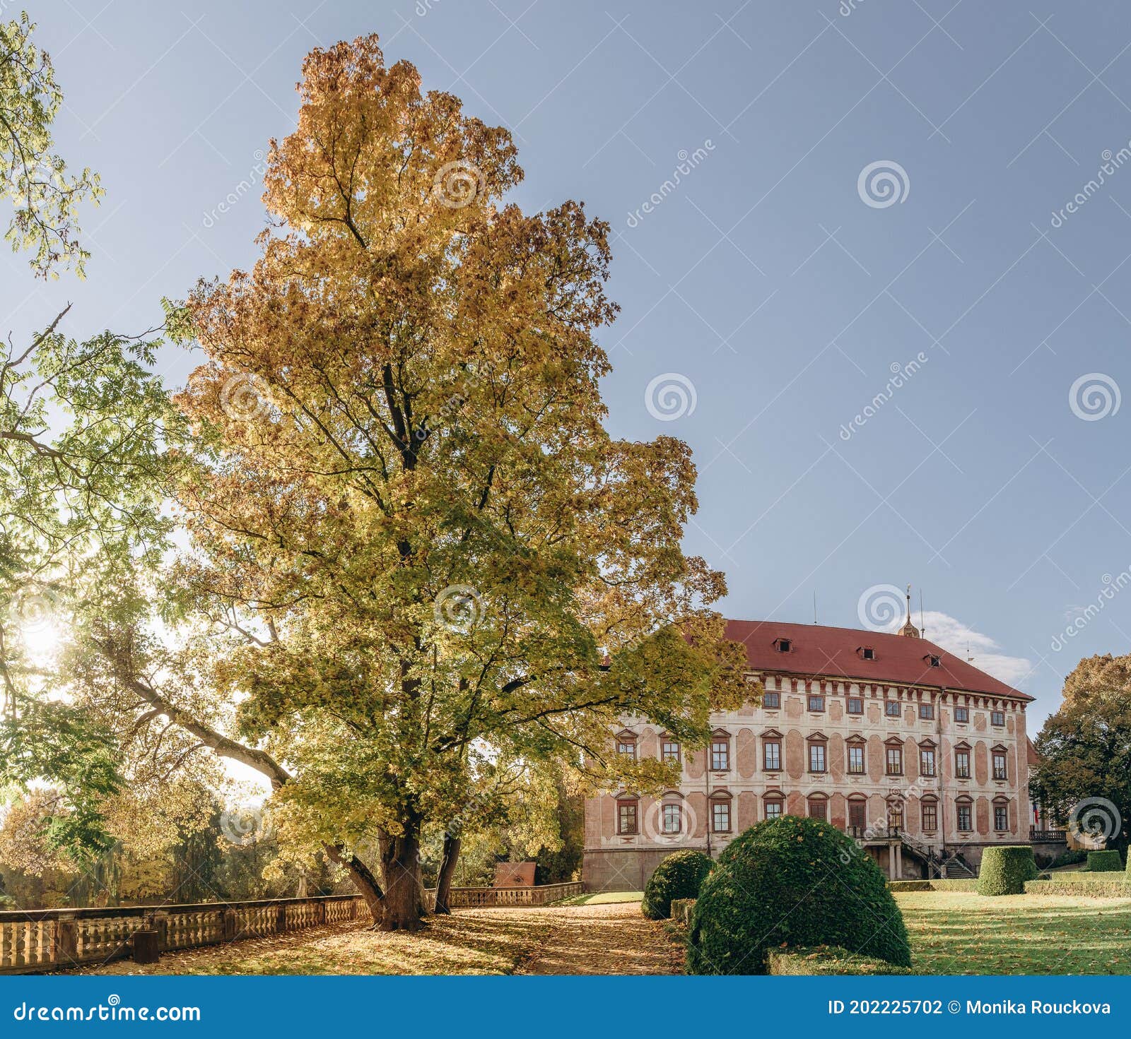 Temple Castle Trees Park Garden Monuments Sky Sun Royalty-Free Stock ...