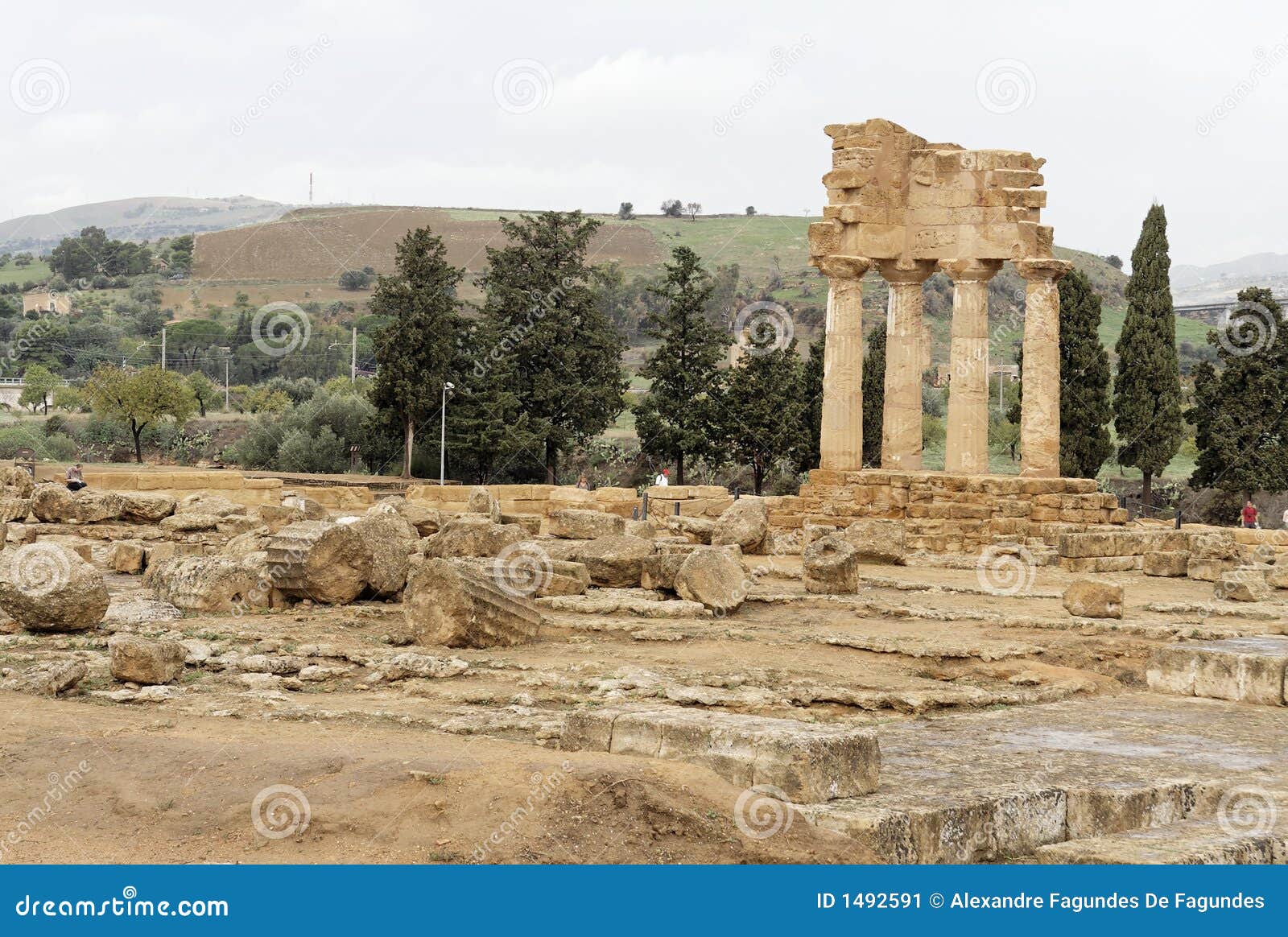 Temple of Castor and Polux stock image. Image of greeks - 1492591