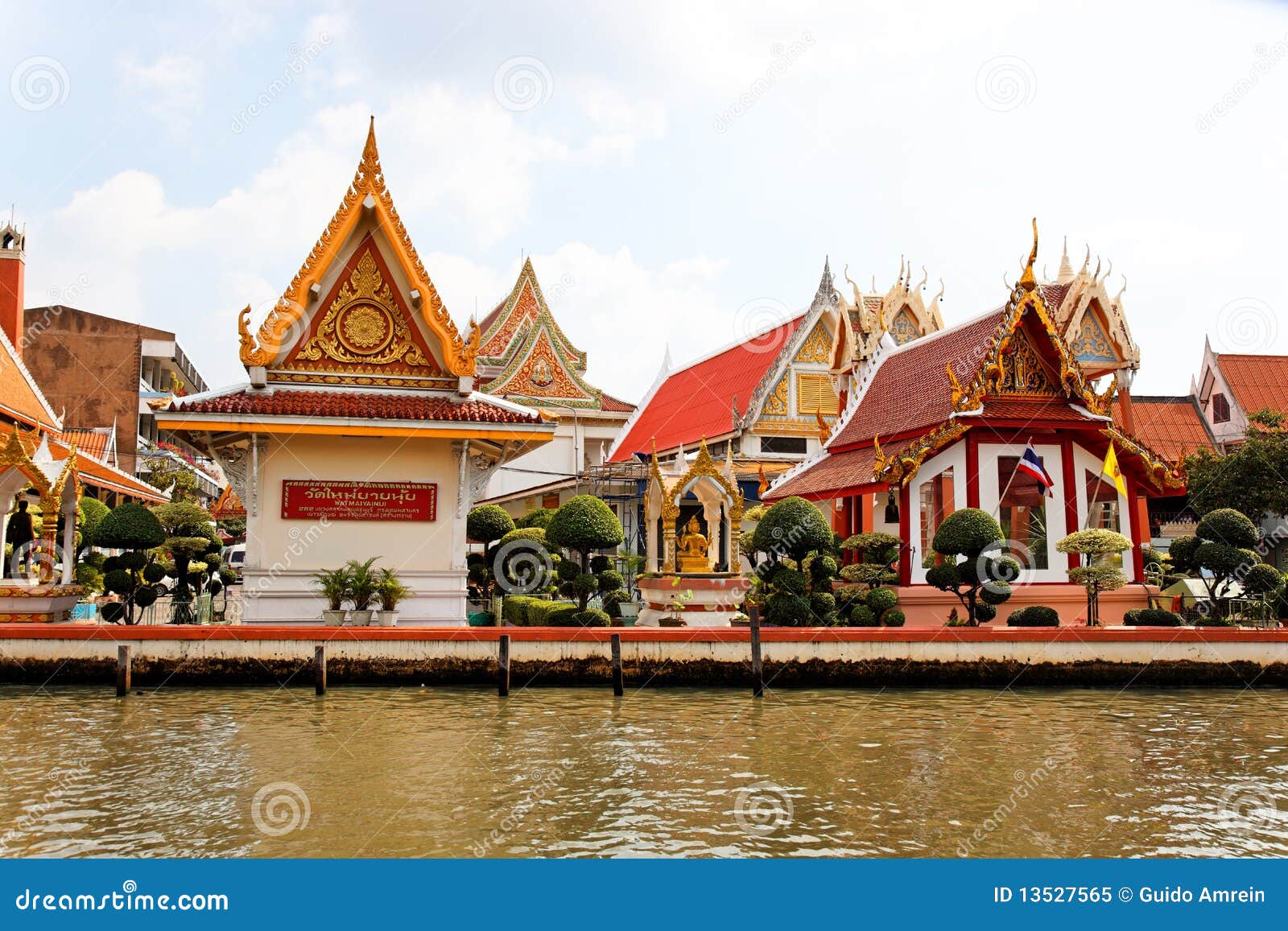 Temple by the Chao Praya River, Bangkok Stock Image - Image of ...
