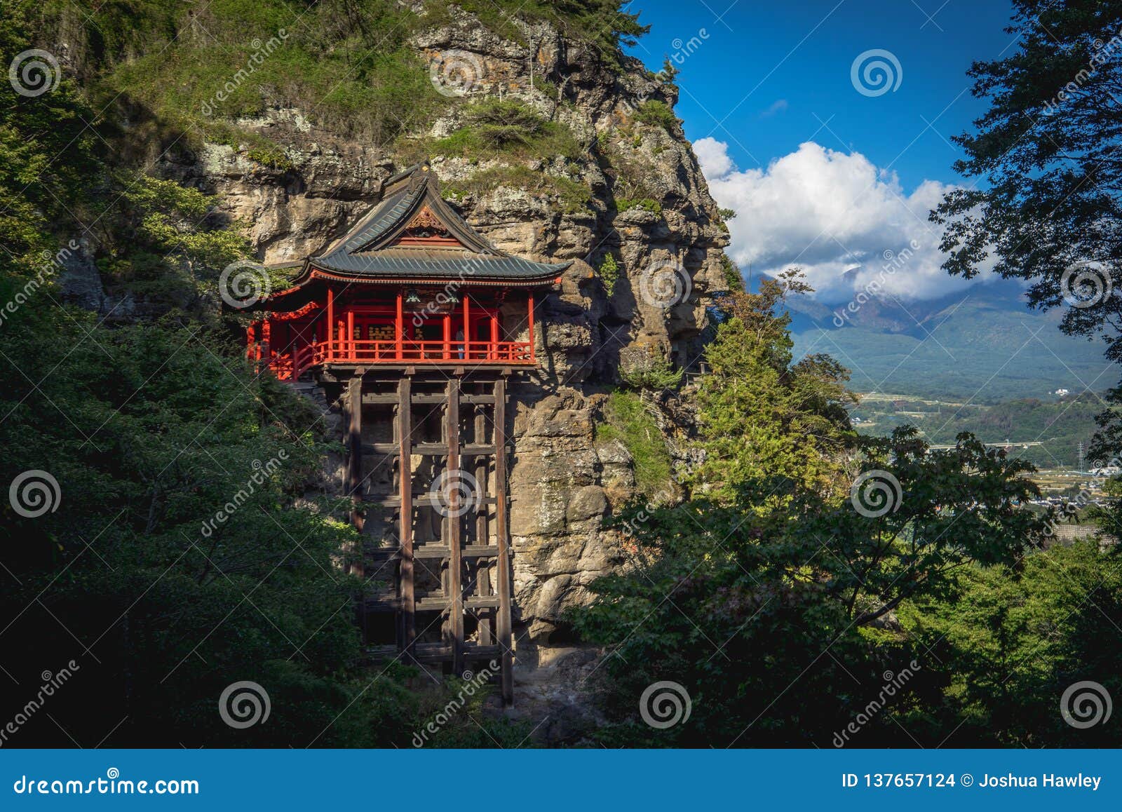 Cliff Temple on Komoro Japan Stock Photo - Image of daytime, asia ...