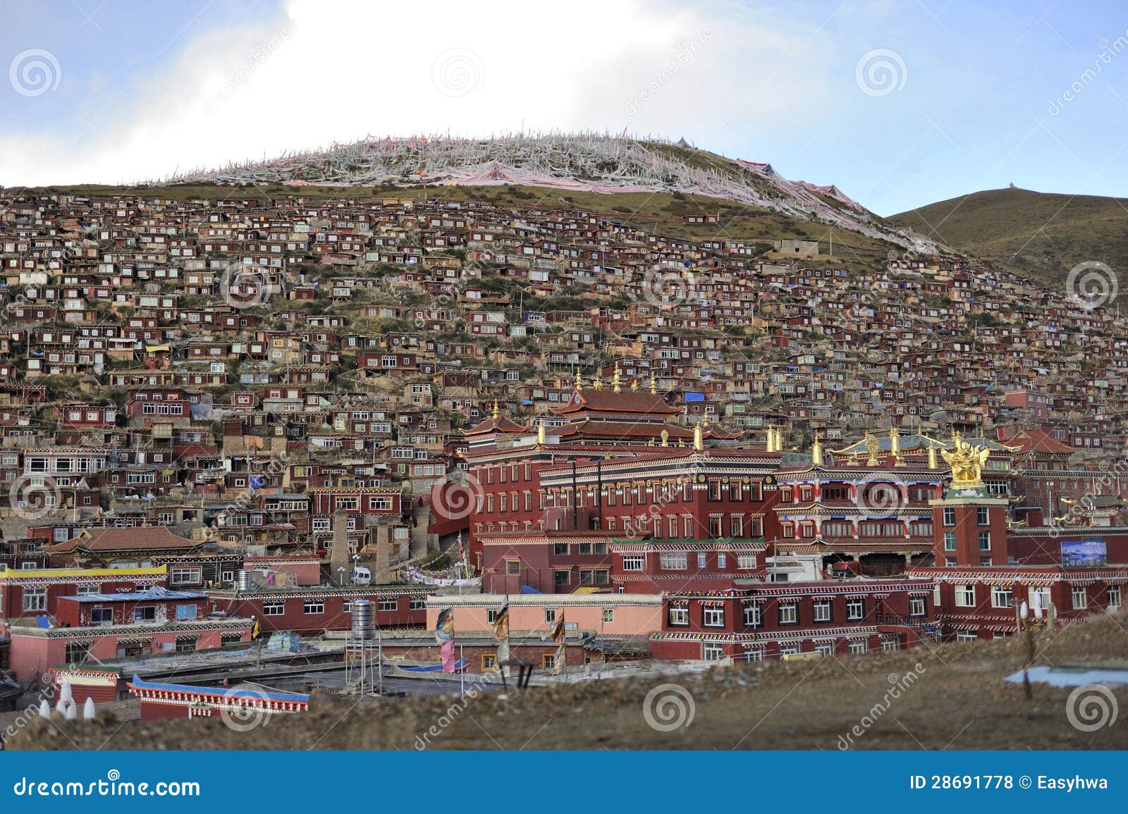 Temple in the College of Buddhism in Seda Country Stock Photo - Image ...