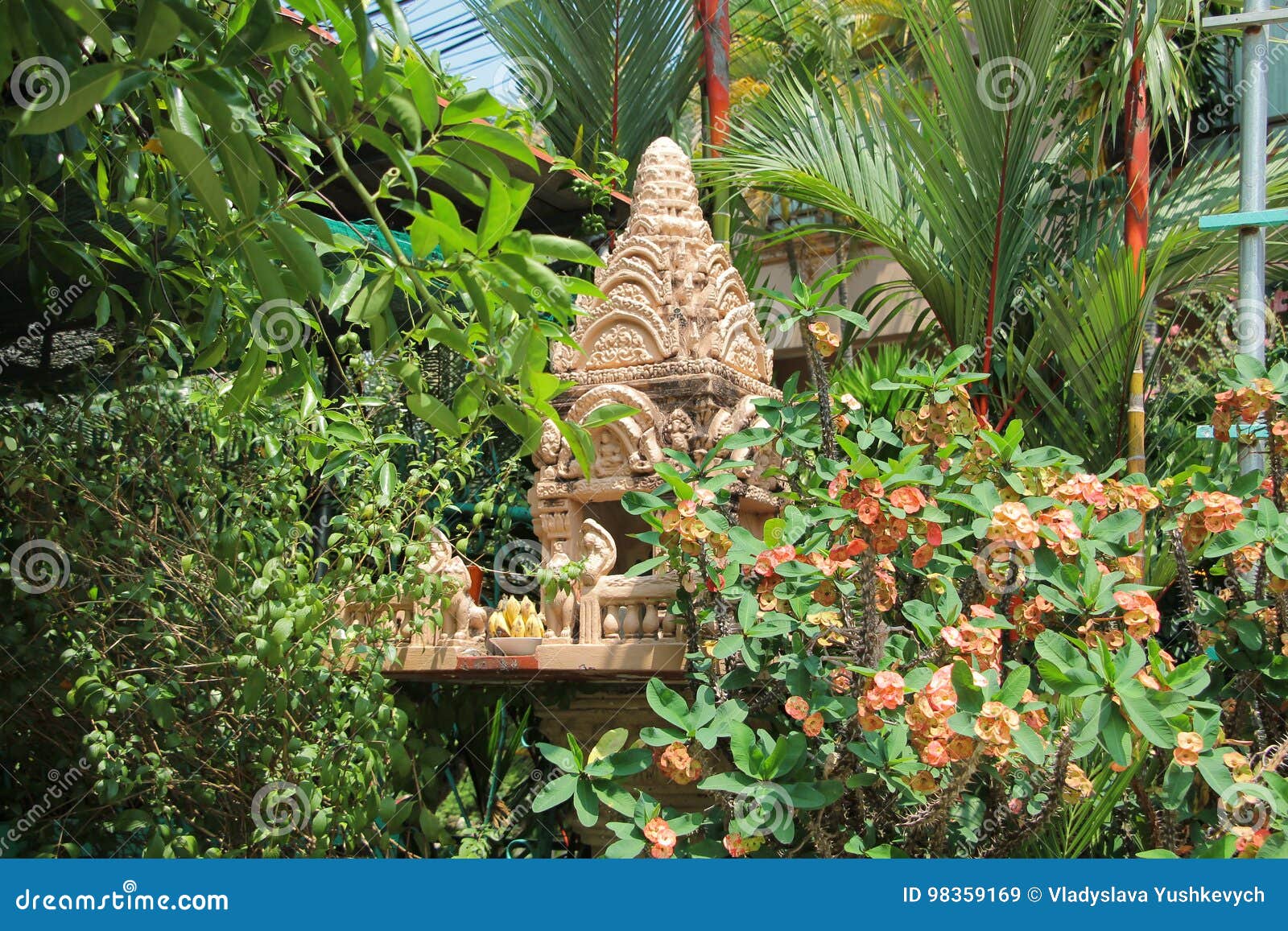 Temple in colors. stock image. Image of religion, travel - 98359169