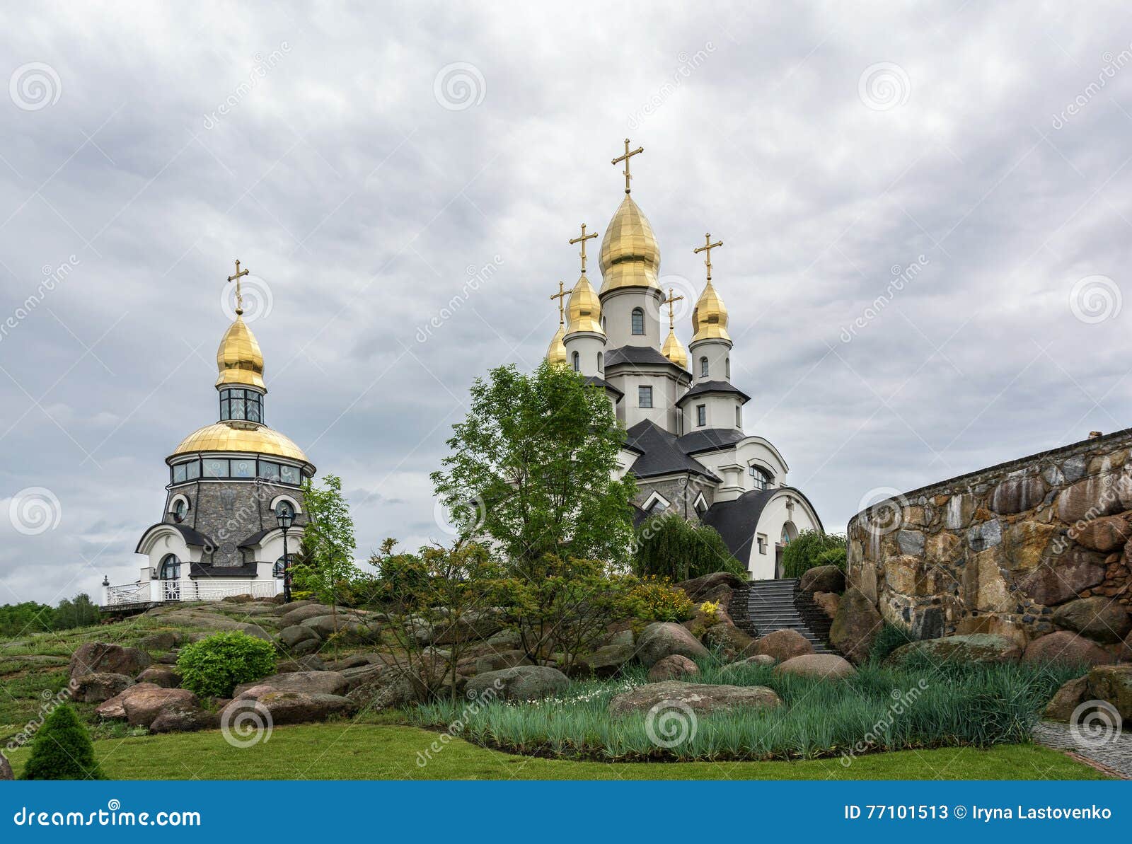 Temple Complex, Landscape Park. Stock Image - Image of ukraine, church ...
