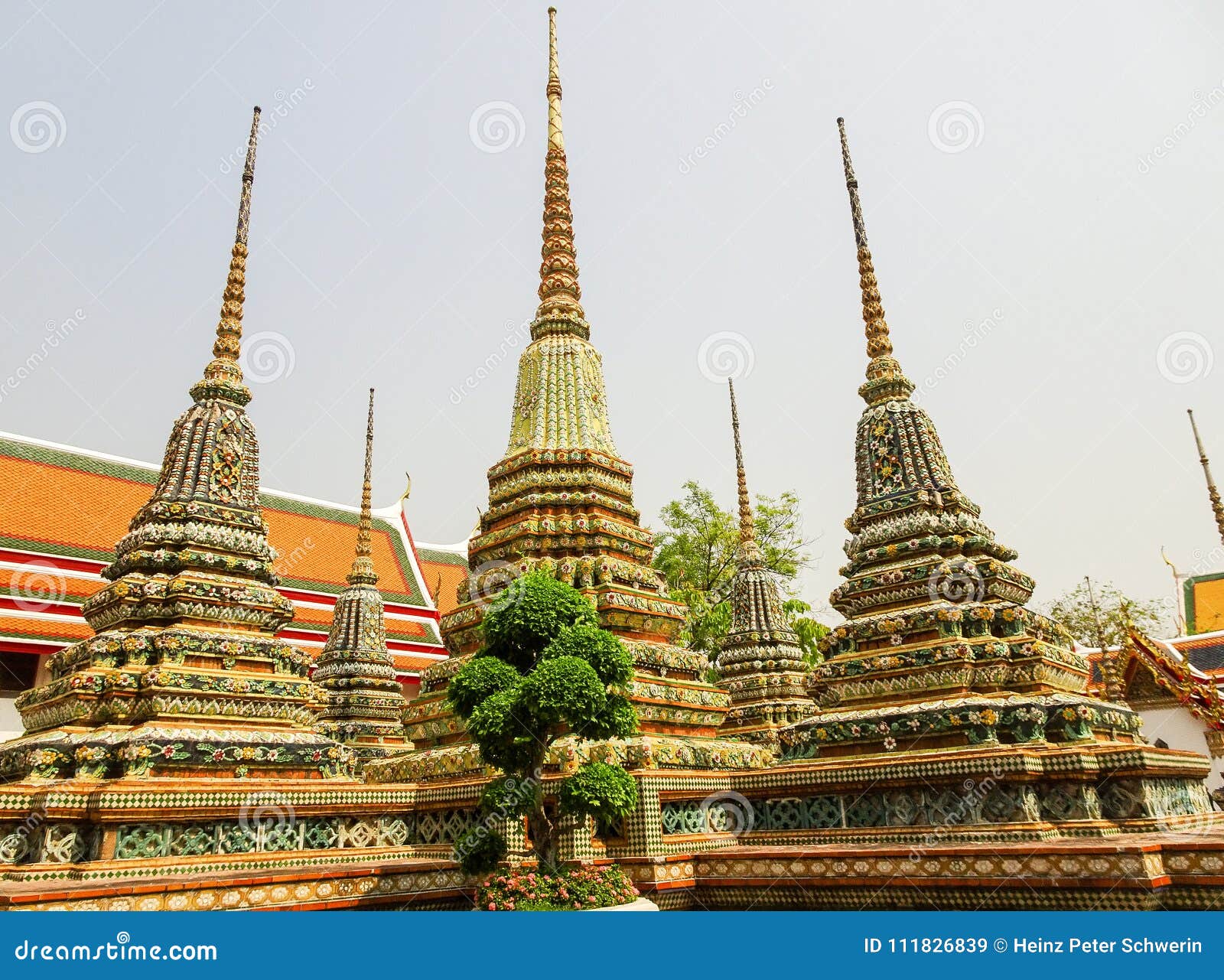 Temple complex in Thailand stock image. Image of asian - 111826839