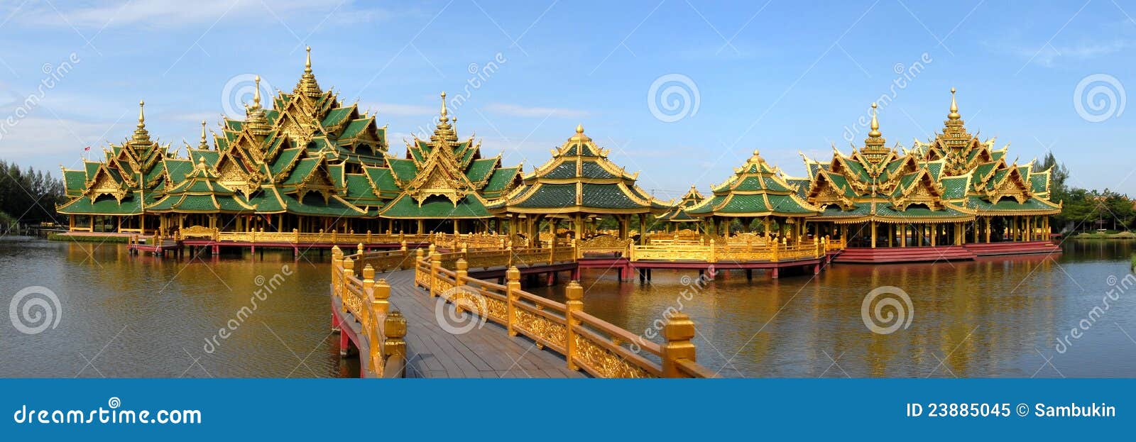 The Temple Complex on the Water Stock Image - Image of history ...