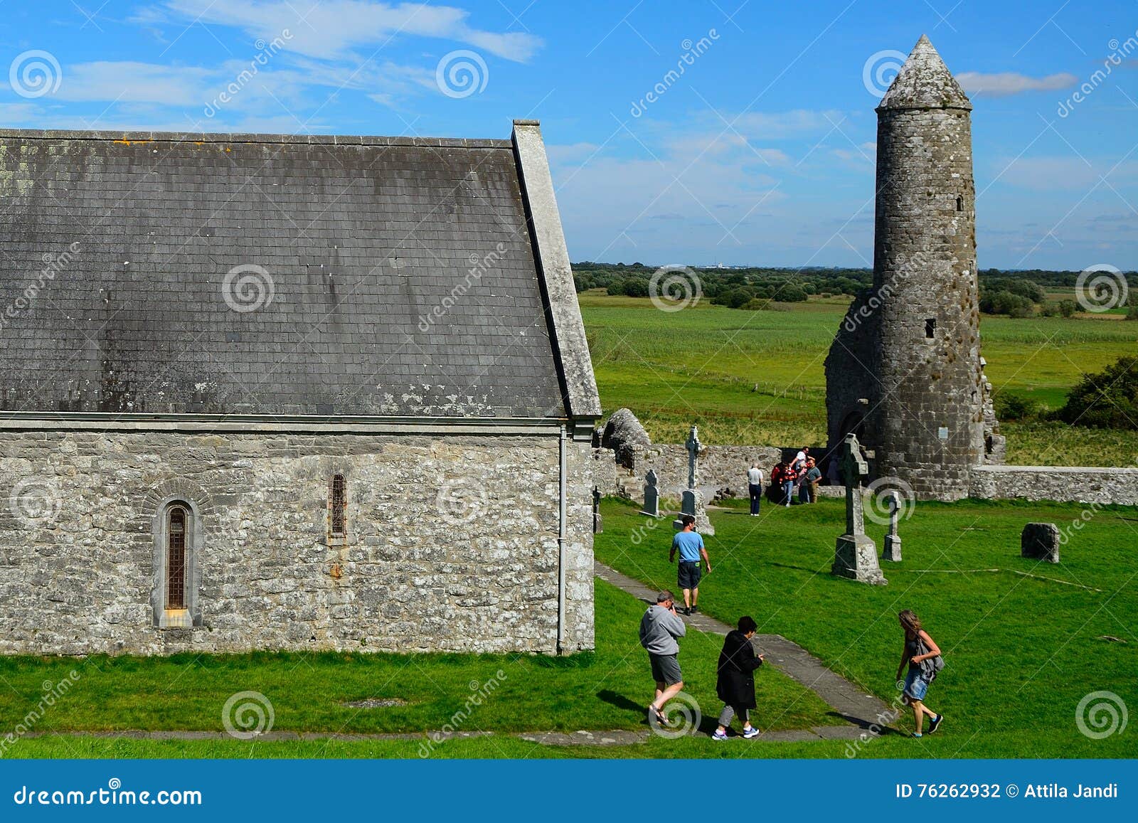 Temple of Connor and the Mccarthy Tower, Clonmacnoise, Ireland ...