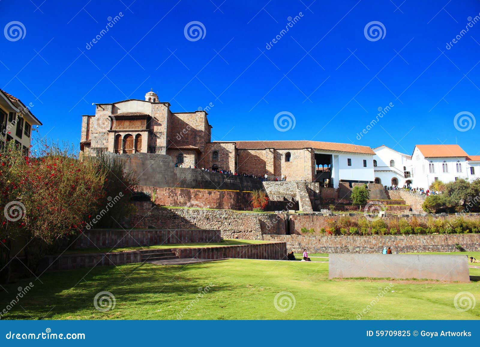 Temple in Cusco editorial image. Image of water, cusco - 59709825