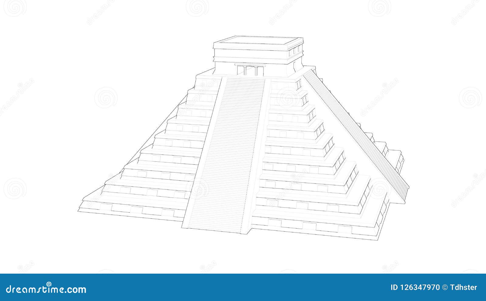 Temple De Kukulkan Ruine Maya D'itza De Chichen Chichen Itza ...