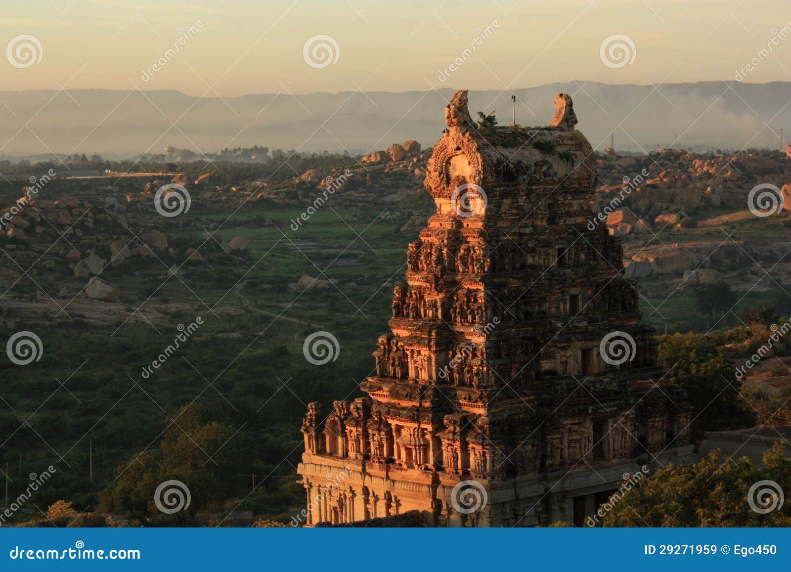 Temple De Singe (Hanuman), Hampi, Inde. Image stock - Image du ...