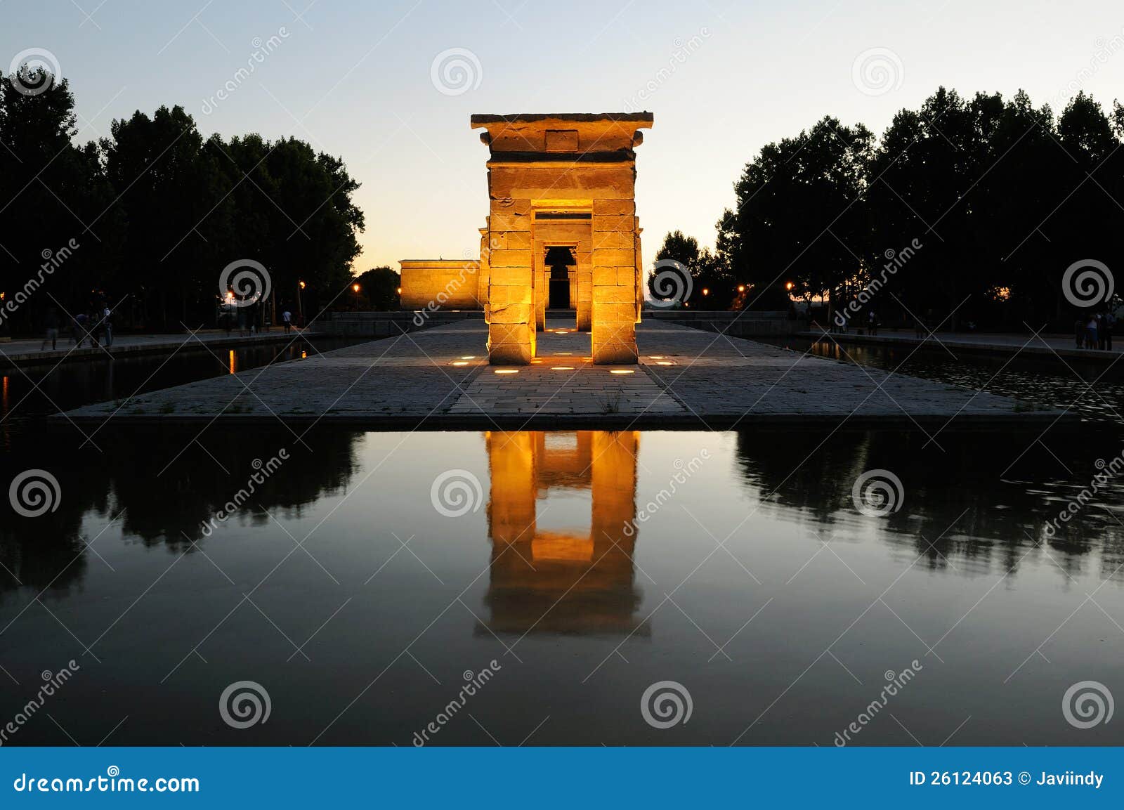 Temple of Debod, Madrid, Spain Stock Image - Image of hour, landmark ...