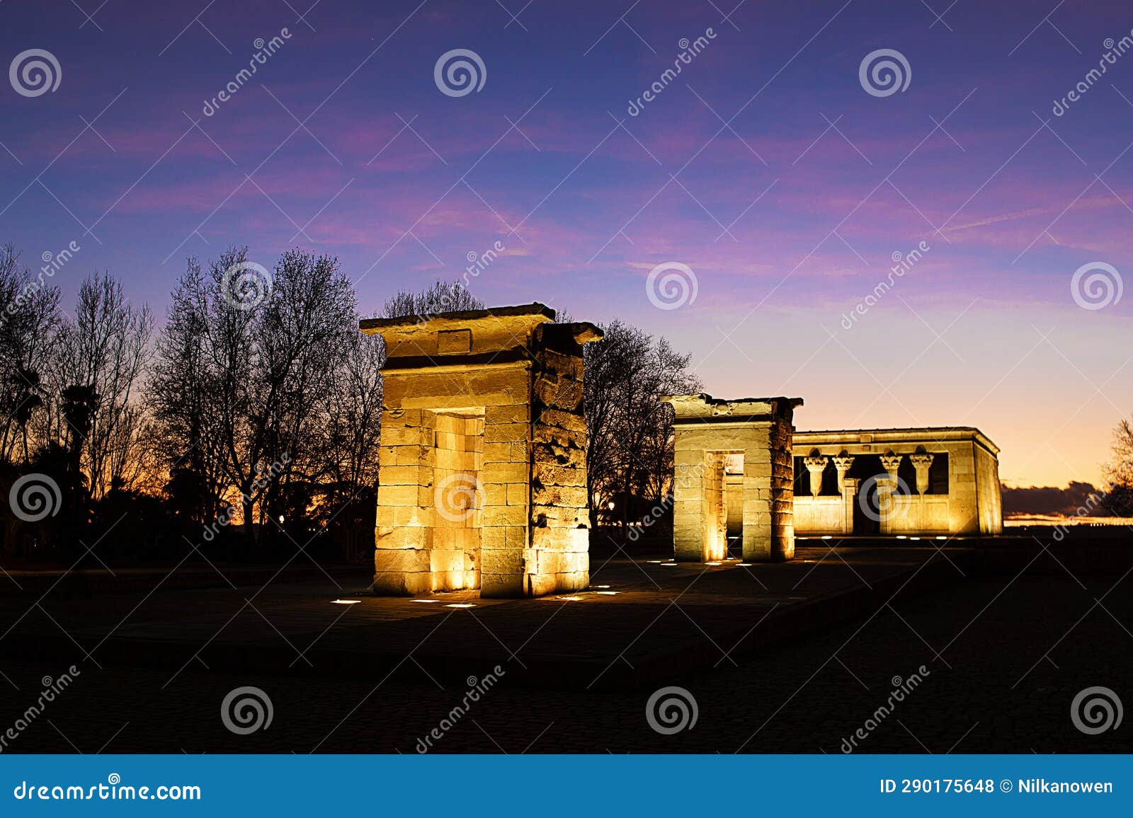 Madrid-Spain; 9 Th January 2023:Temple of "Debod" at Night in Madrid ...