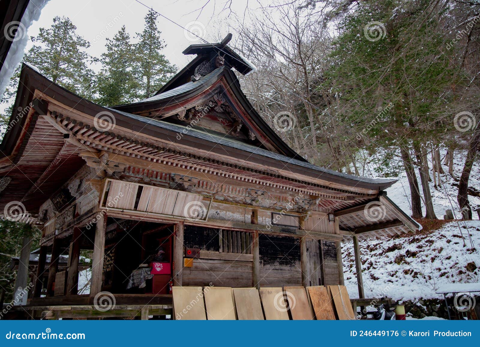 Temple in Deep Snowy Mountain in Japan Stock Photo - Image of autumn ...