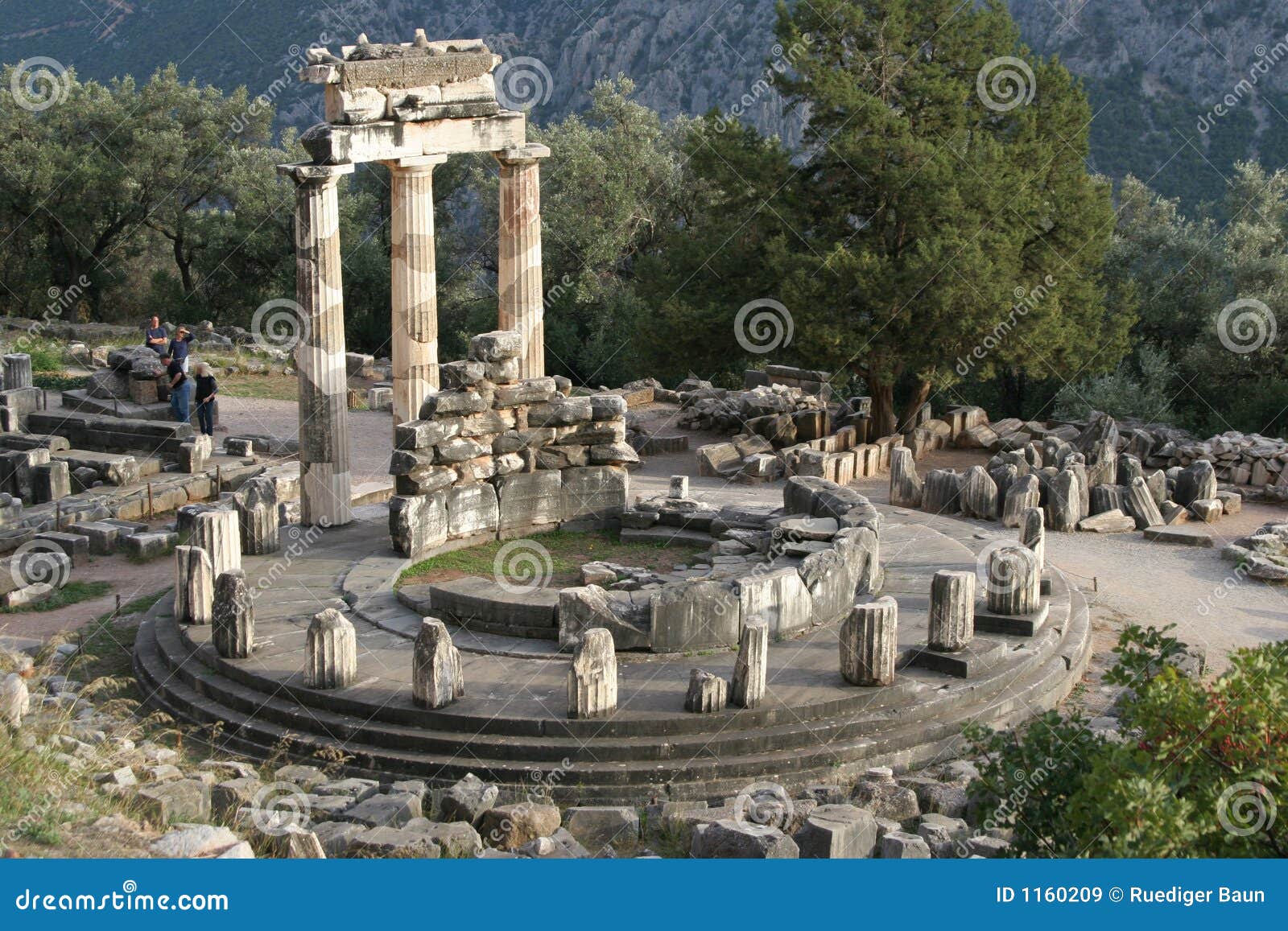 Temple in Delphi stock image. Image of classic, vacation - 1160209