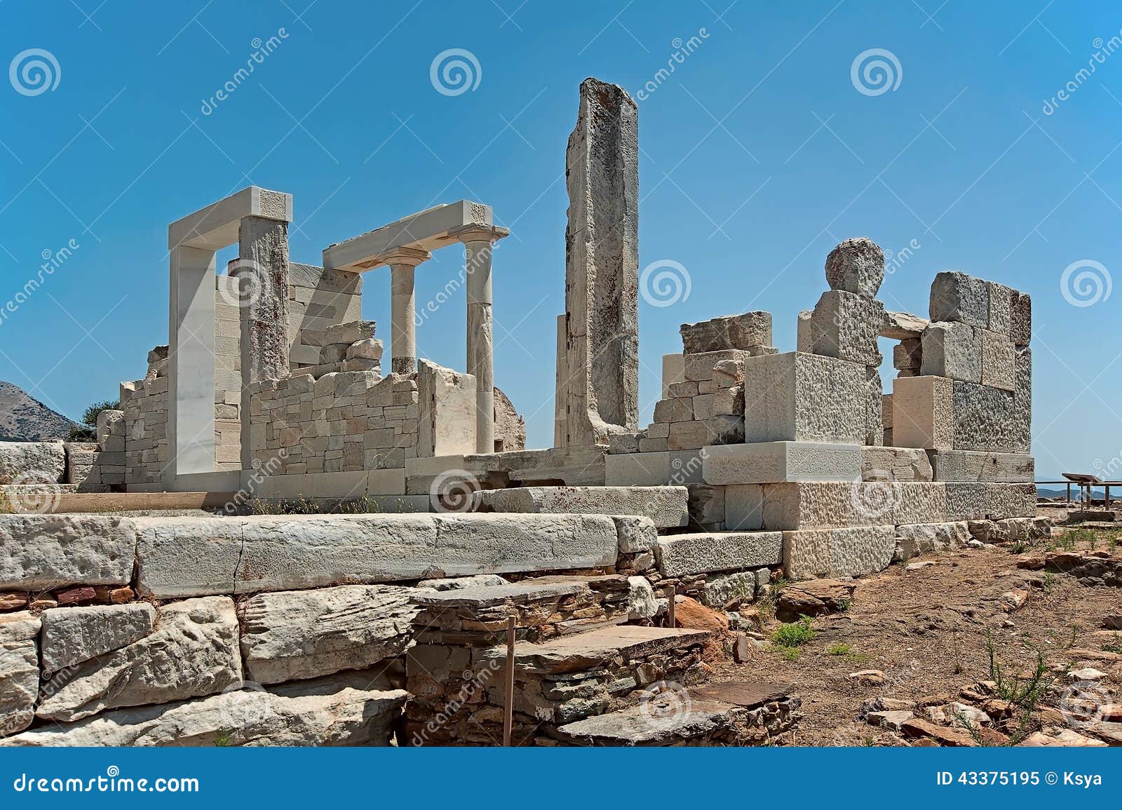 Temple of Demeter, Naxos, Greece Stock Image - Image of ancient, column ...