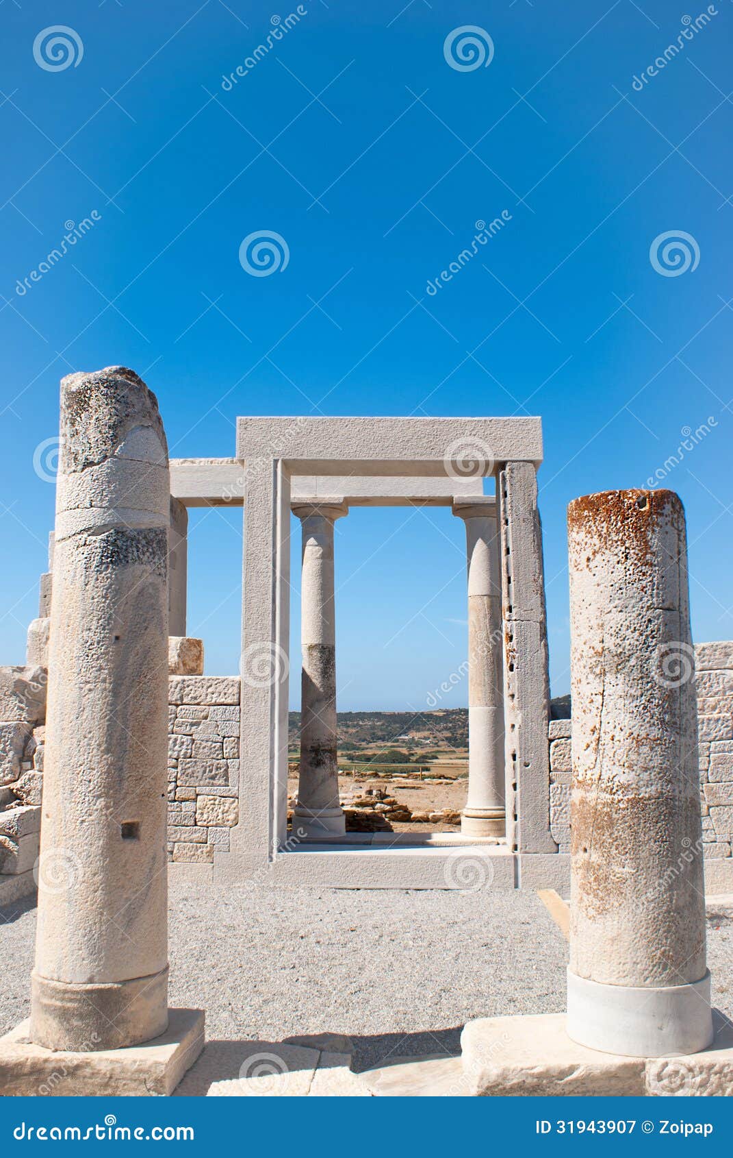 Temple of Demeter, Naxos Island, Greece Stock Image - Image of ...