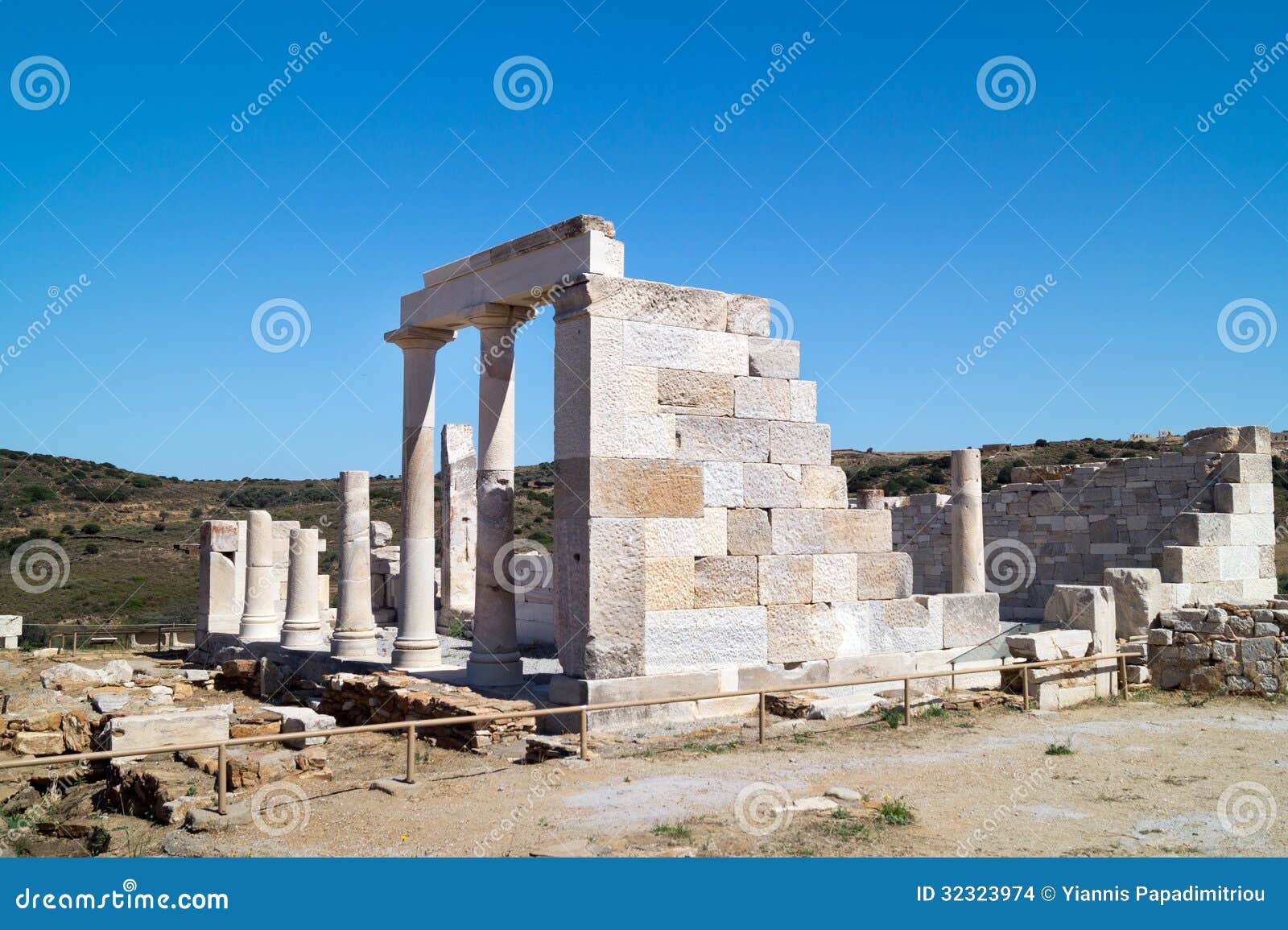 Temple of Demeter, Naxos Island Stock Photo - Image of artifacts ...