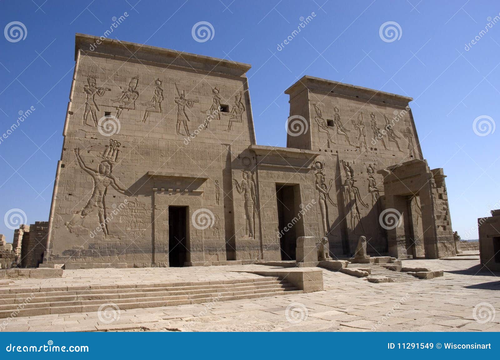 Temple Des Ruines De Philae, Egypte, Destination De Course Image stock ...