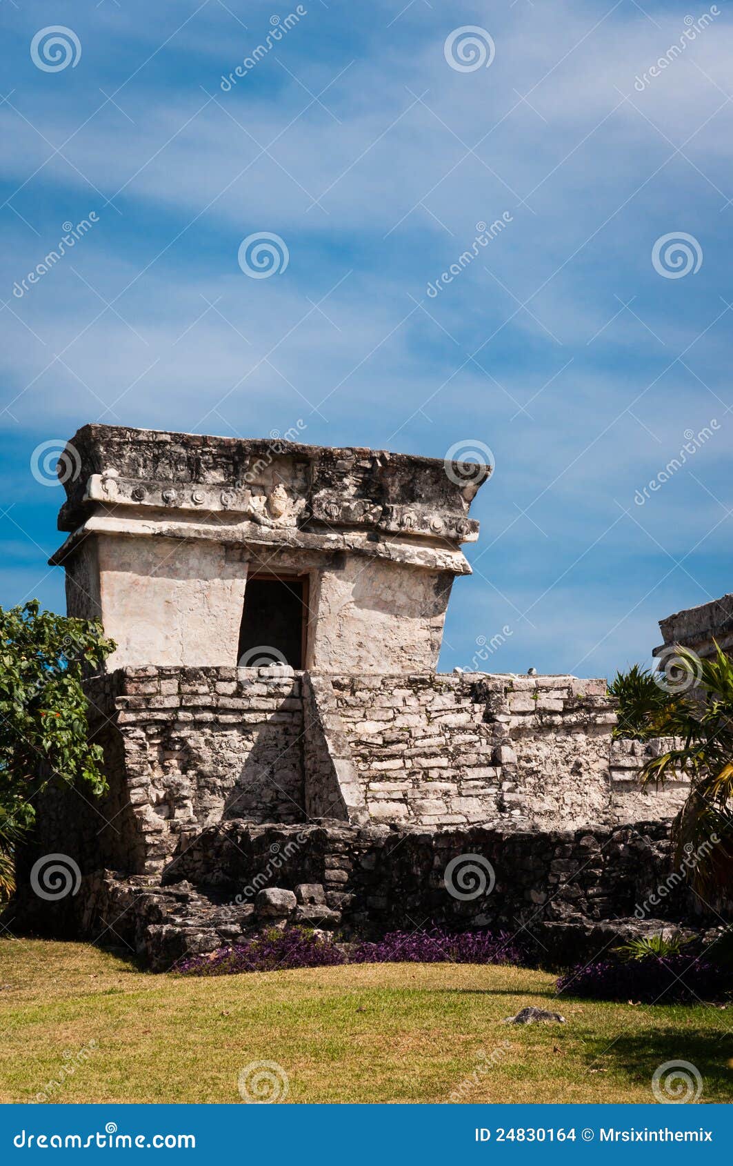 Temple Des Ruines Maya Dans Tulum Mexique Yucatan Photo stock - Image ...