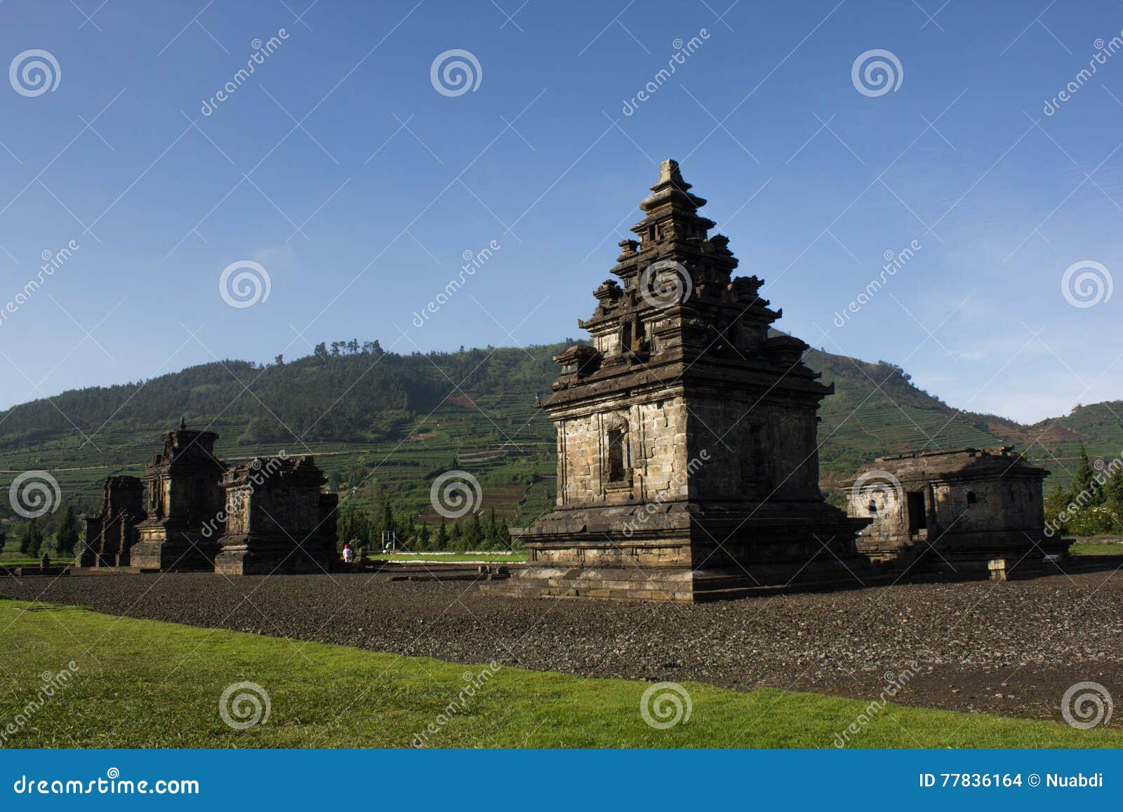 Temple in Dieng, Indonesia stock photo. Image of oldest - 77836164
