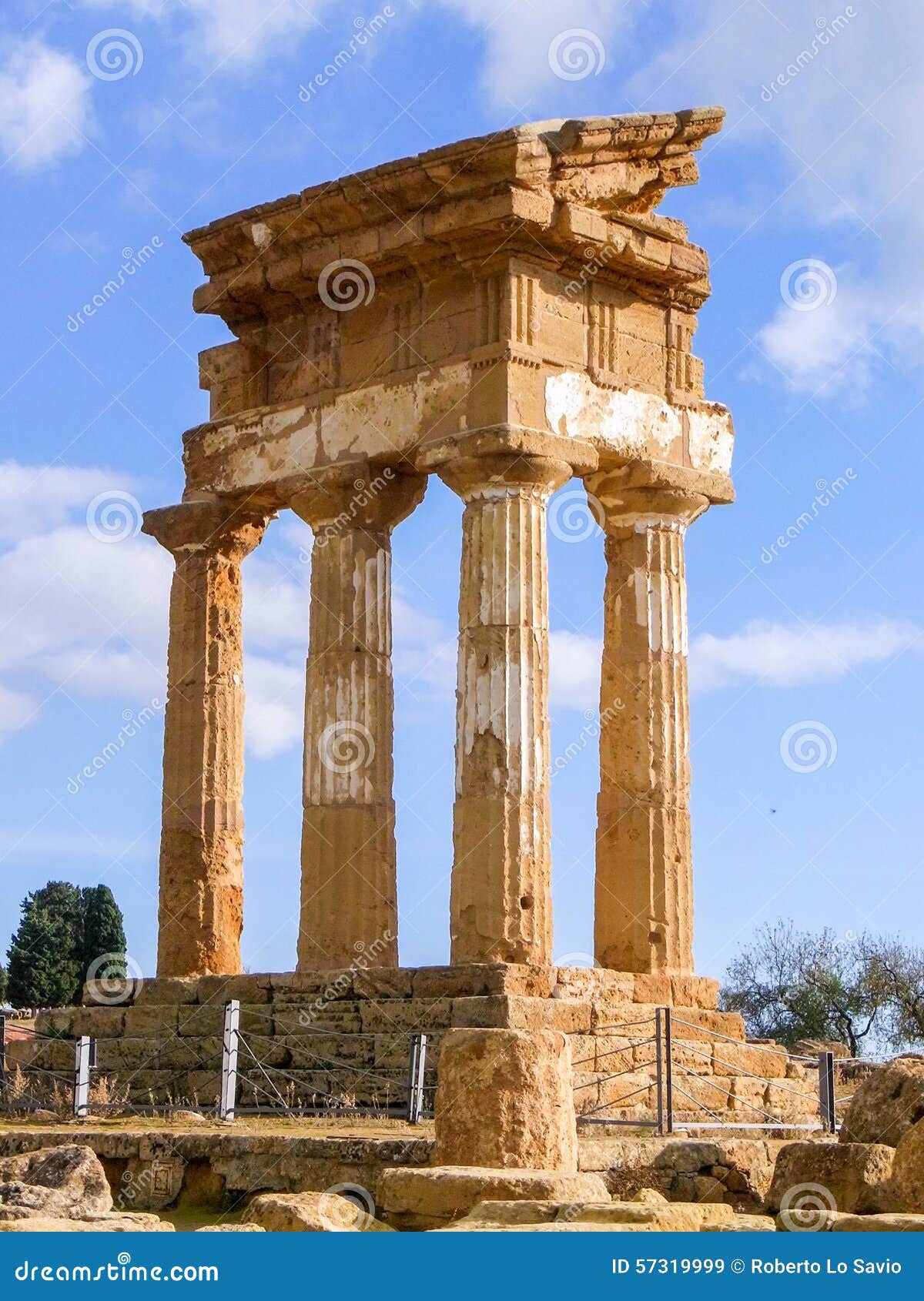 The Temple of Dioscuri in Agrigento Stock Image - Image of columns ...