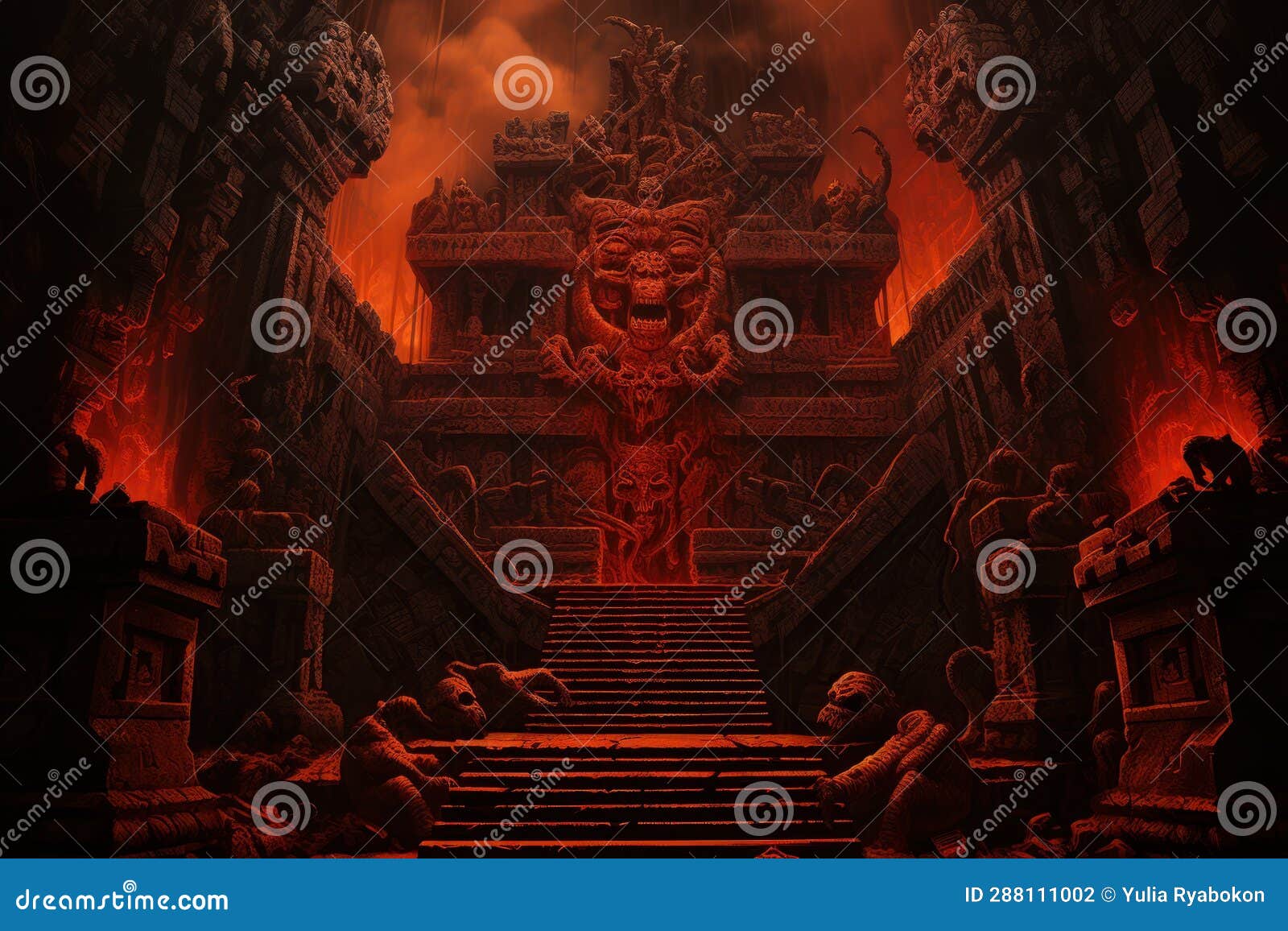 Temple of Doom Fire. Generate Ai Stock Illustration - Illustration of ... Temple of Doom Fire. Generate Ai Stock Illustration - Illustration of ...