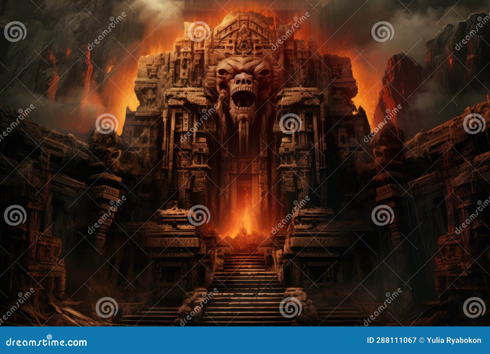 Temple of Doom Skull Entire. Generate Ai Stock Illustration ... Temple of Doom Skull Entire. Generate Ai Stock Illustration ...