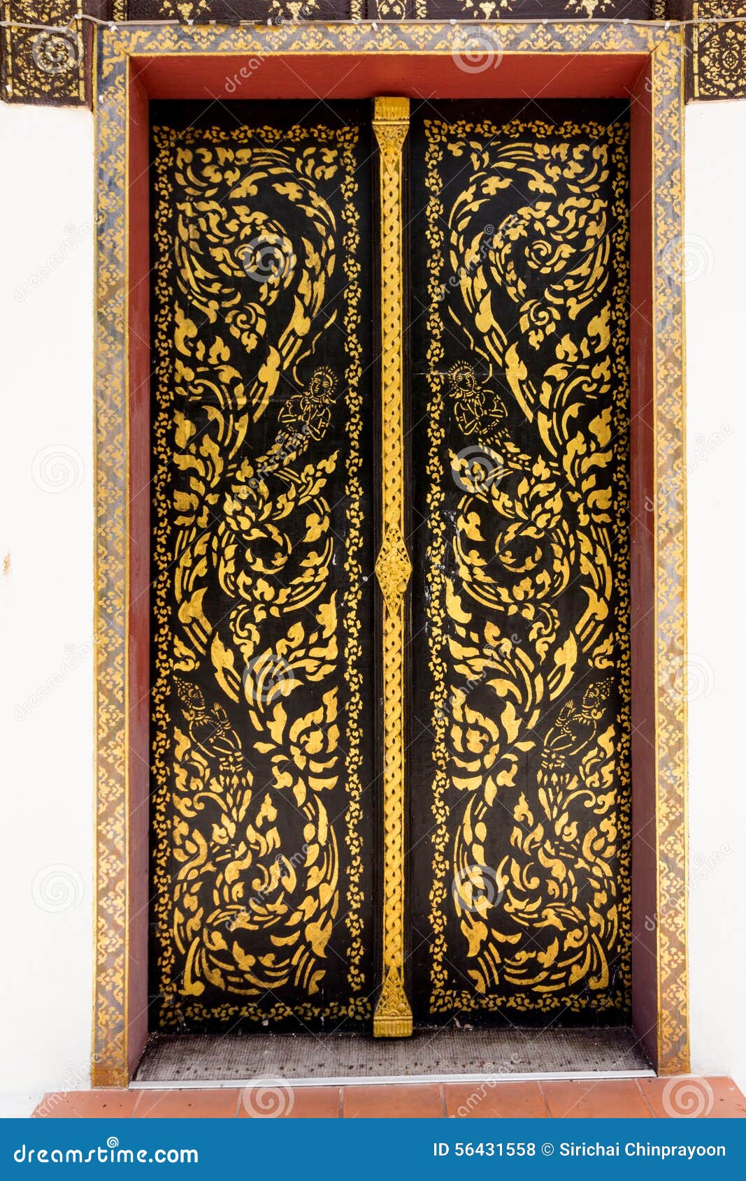 Temple door stock photo. Image of gold, ancient, decoration - 56431558